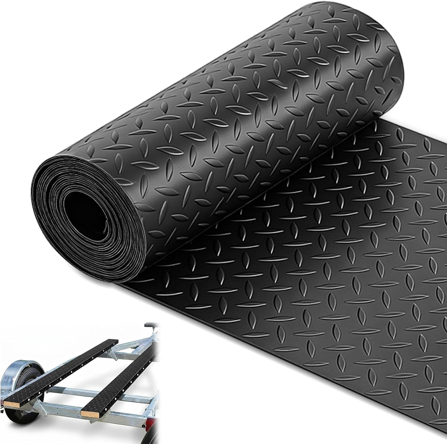 12in x 16.4ft Bunk Wrap Kit Roll, Boat Trailer Bunk Carpet, Rubber ...