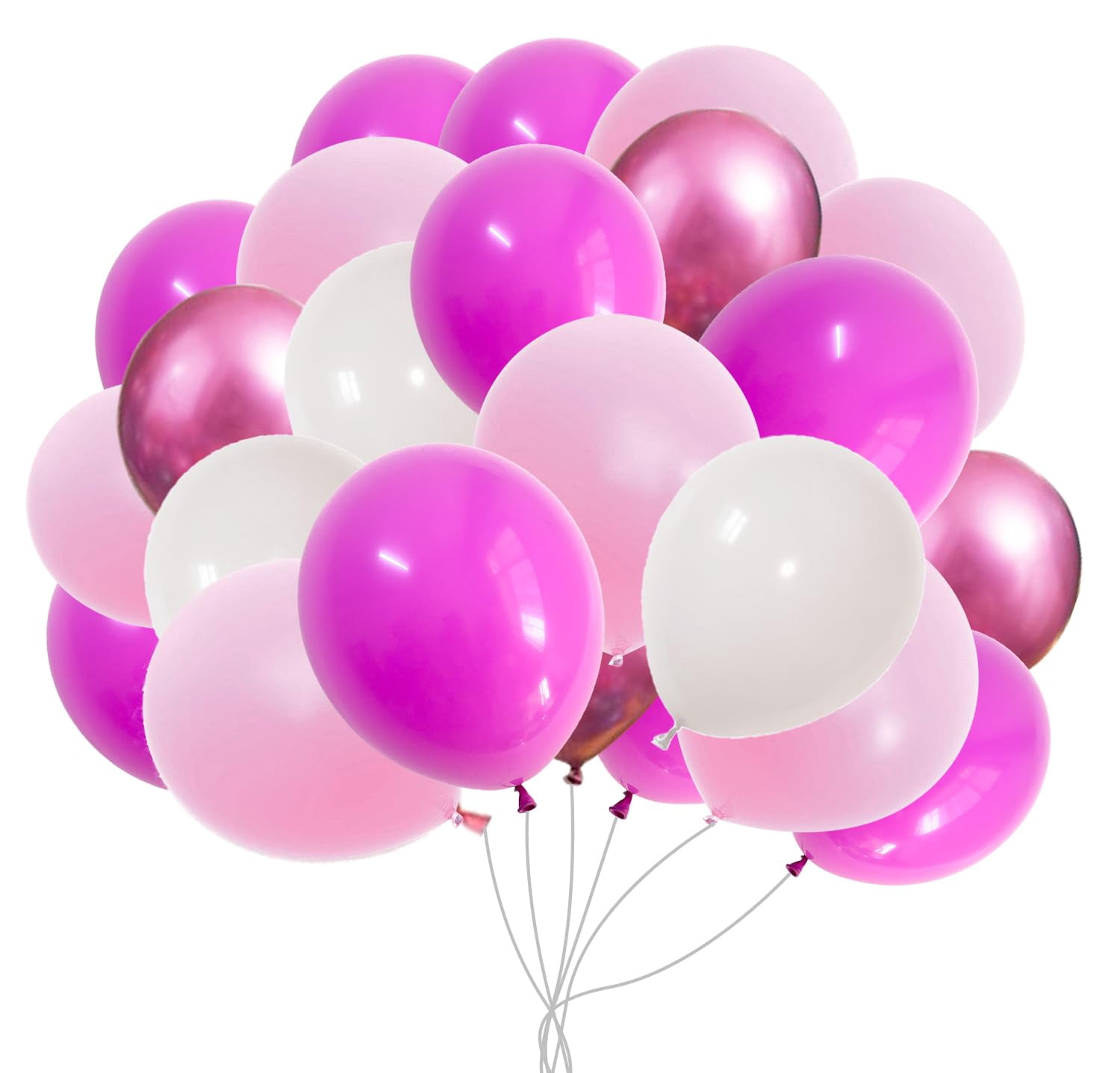 12inch Assorted Hot pink OIF8 Balloons - Pink and Chrome Pink Magenta ...