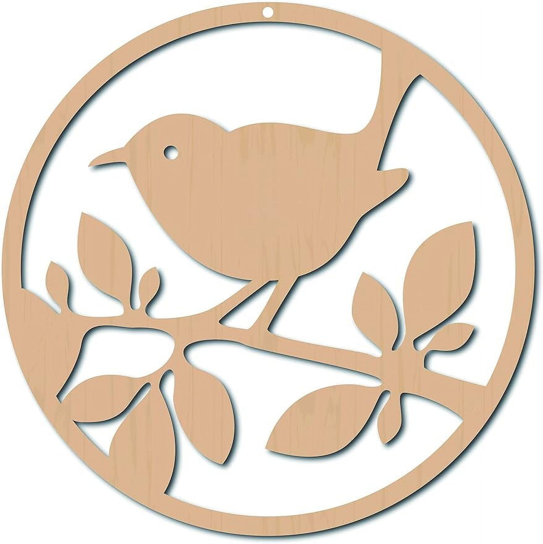 12inch Bird Laser Cut Wooden Wall Sculpture Torus Wall Art Home Decor ...