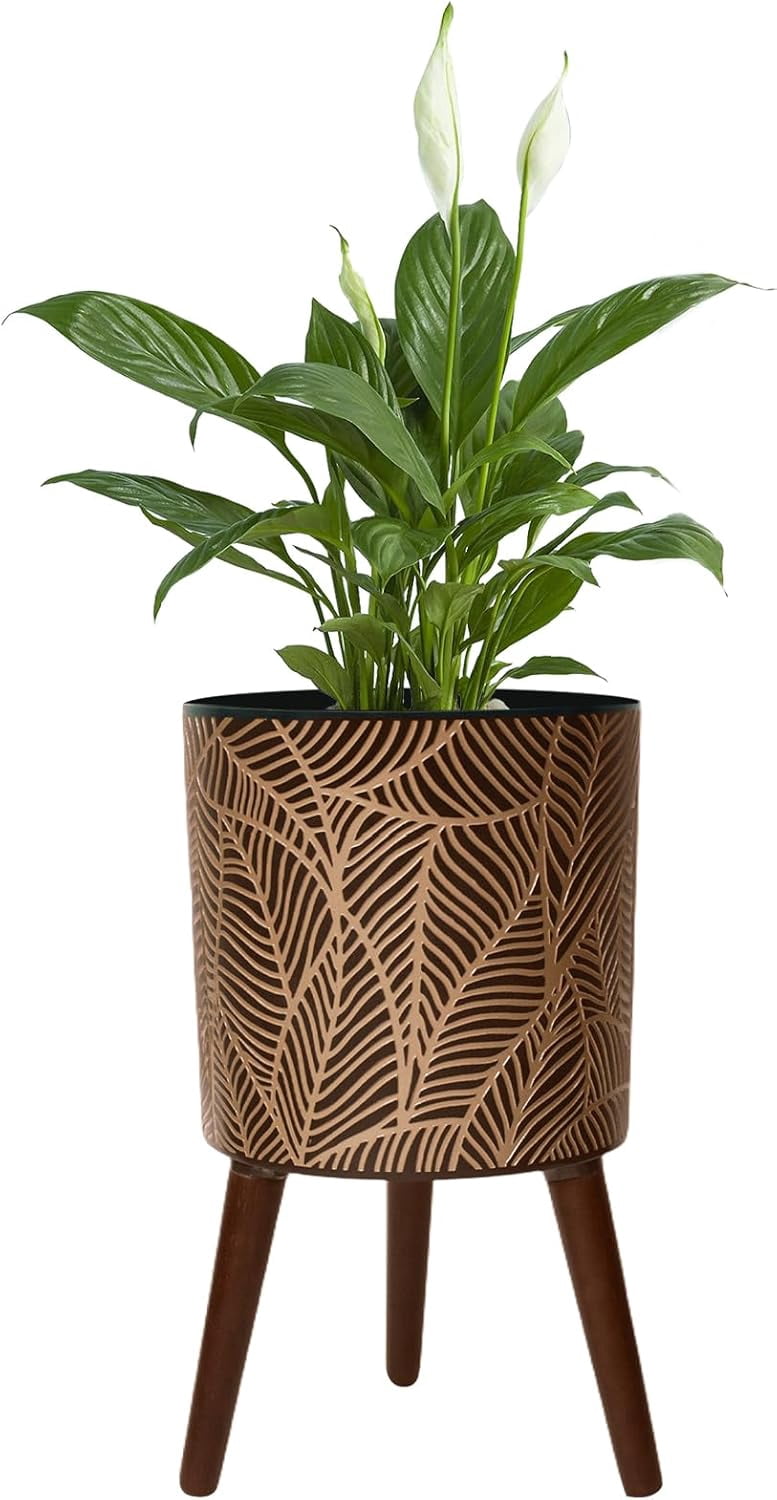 12inch Black Plant Pots for Indoor Plants Large Boho Flower Pot with ...