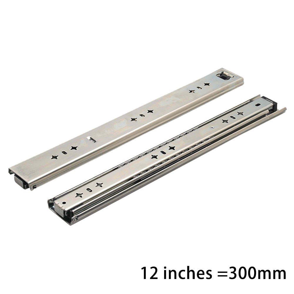 12inch Drawer Slides Side Mount Rails, Heavy Duty Full Extension Steel ...