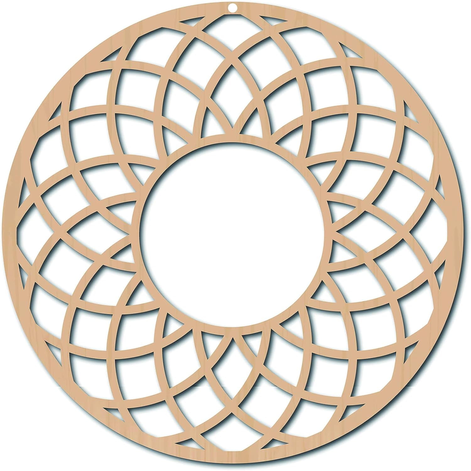 12inch Flower Torus Wall Art Laser Cut Wooden Wall Sculpture Home Decor Sacred Geometry ...