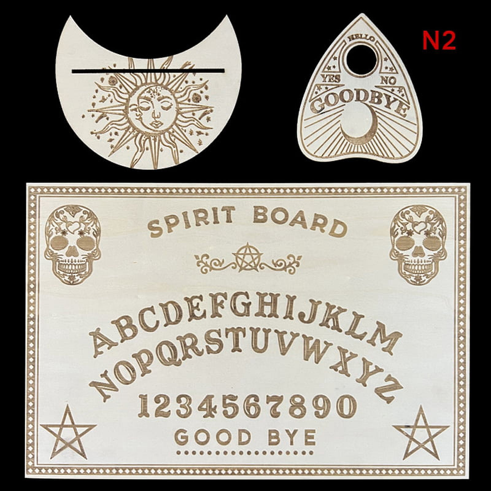12inch Wooden Divination Pendulum Board Engraved Magic Board Ouija ...