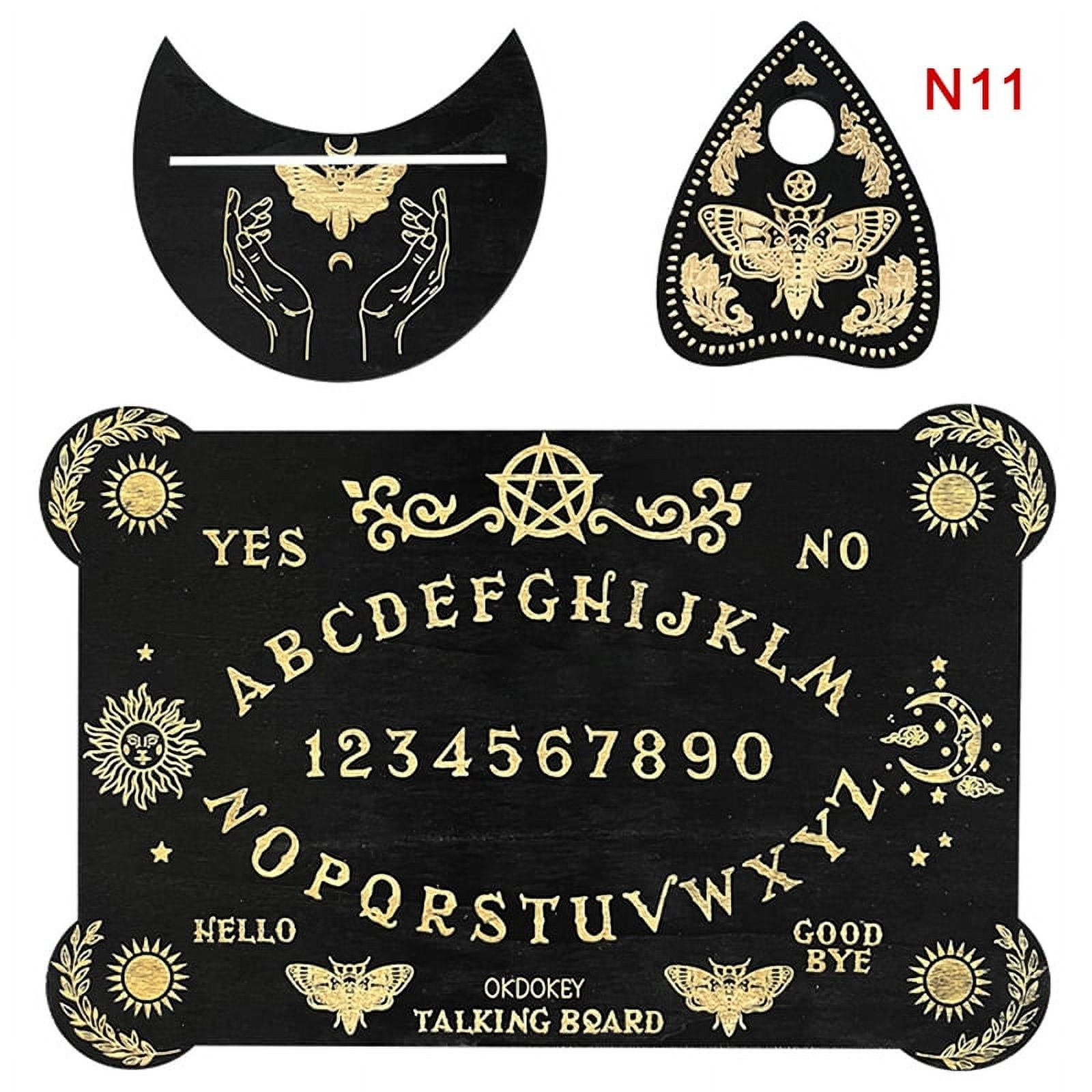 12inch Wooden Divination Pendulum Board Engraved Magic Board Ouija Board Metaphysical Message ...