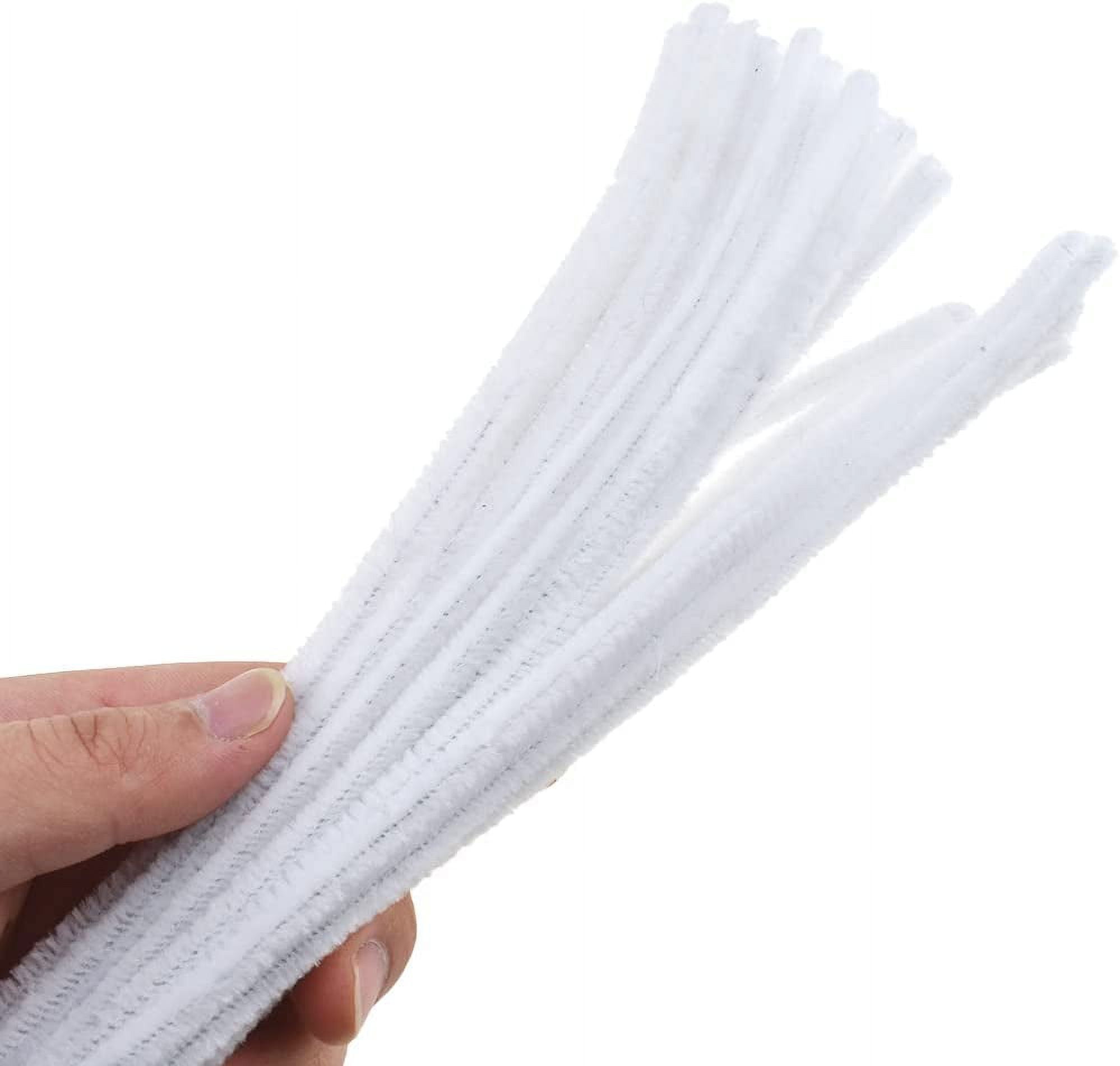 12inches*6mm White 70PCs Pipe Cleaner Craft Chenille Stem Extra Long ...
