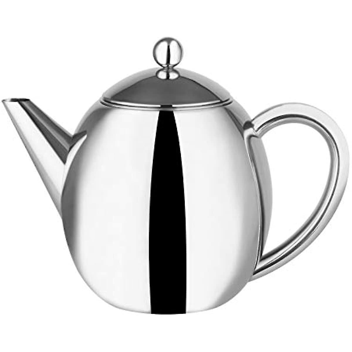 12l Double Walled Insulated Polished Stainless Steel Teapot With ...