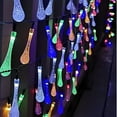 12m 100LED Solar Water Drop Bubble String Lights IP65 Outdoor Garden ...