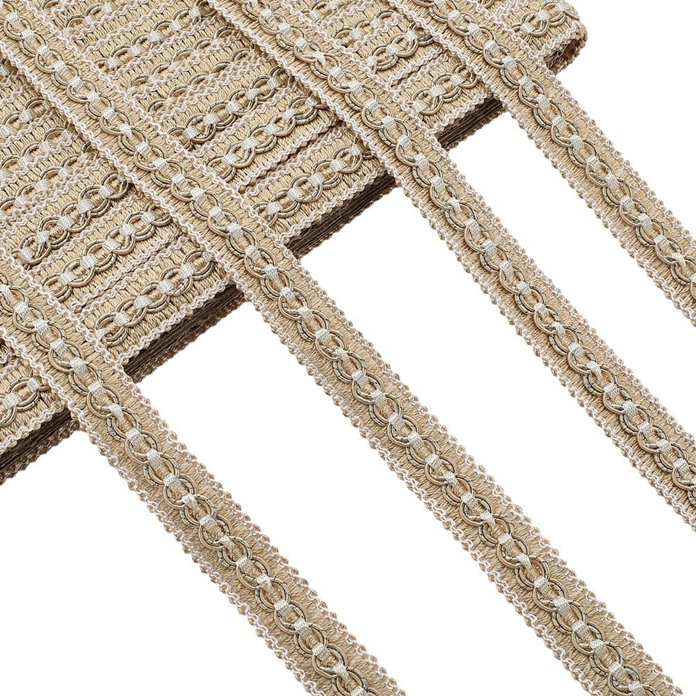 12m*21mm Gimp Braid Trim Polyester Curtain Braid Ribbon Cornsilk ...