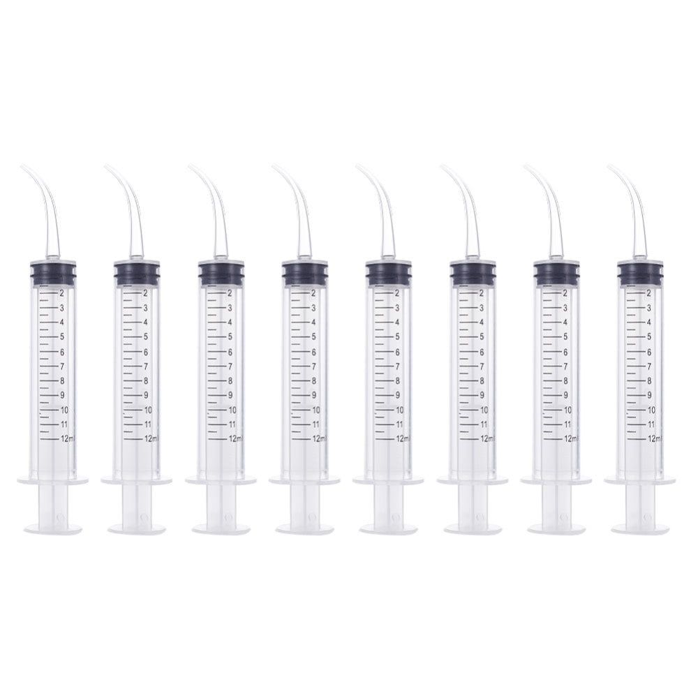 12ml Plastic Injection Syringe Clear 13.4x2.6x2.1cm about 20pcs/bag ...