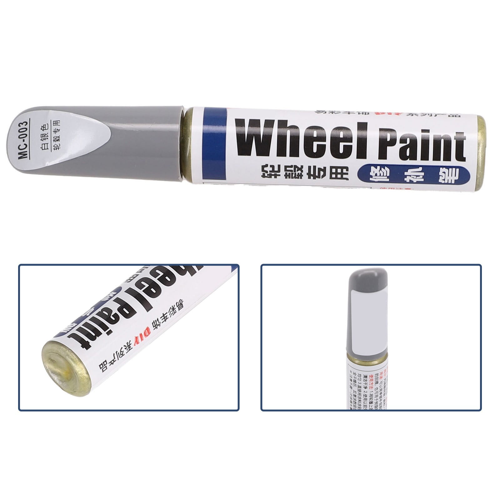 12ml Silver Alloy Wheel Touch Up Pen Repair Paint Curbing Scratch Maker ...