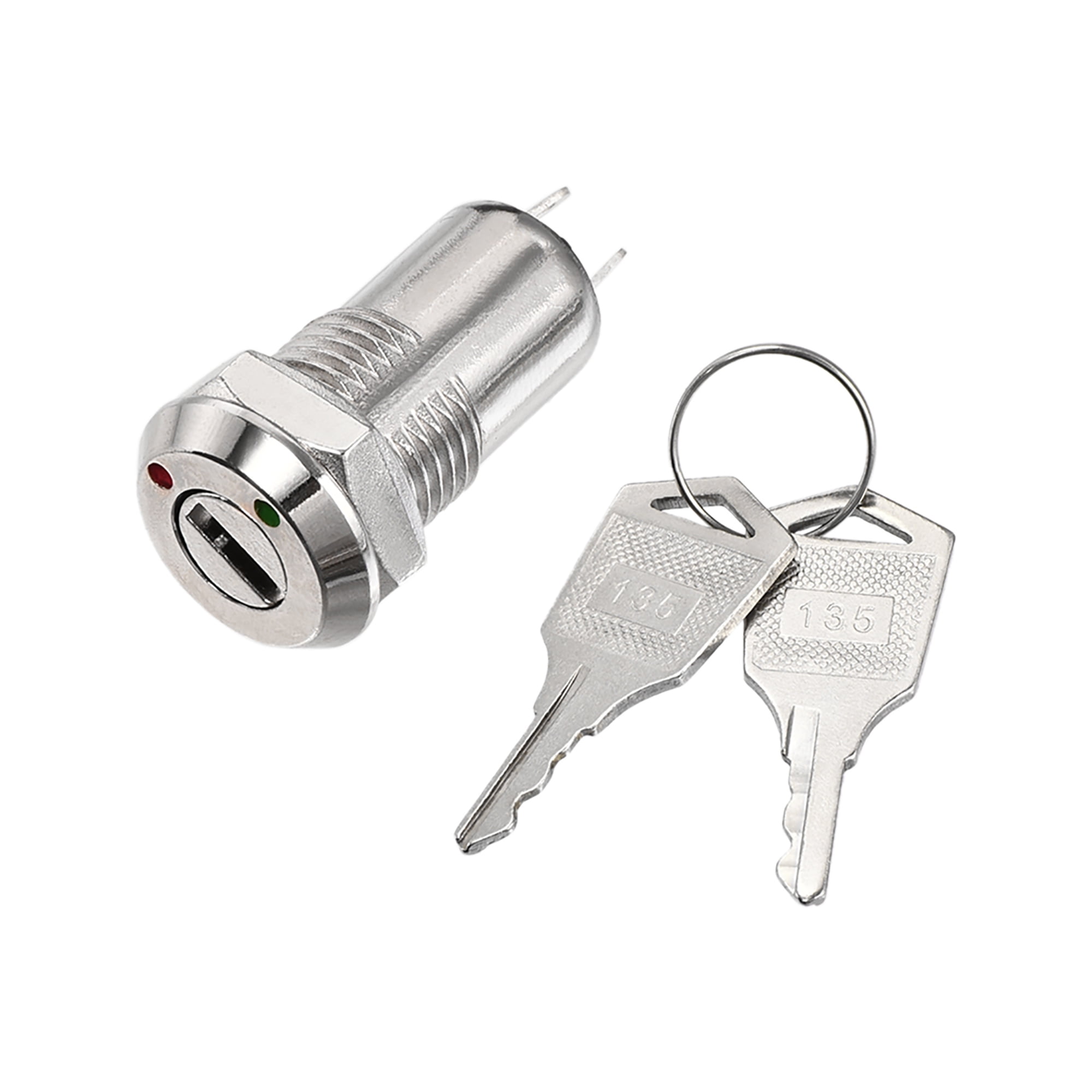 12mm 2 Positions Key Locking Push Button Switch With Keys NO-OFF 1pcs ...
