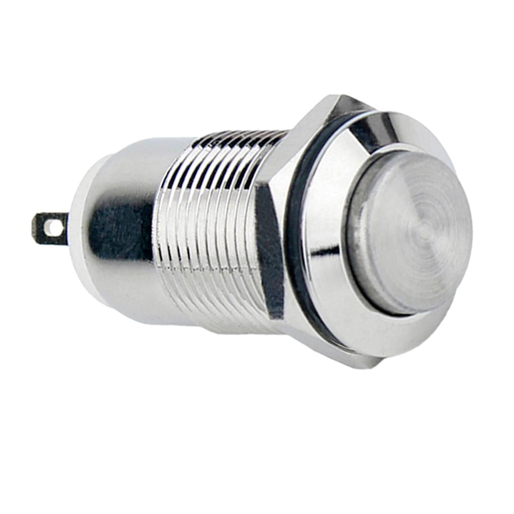 12mm 36V 2A Round Metal Latching Push Button Switch Waterproof 2-pin ...