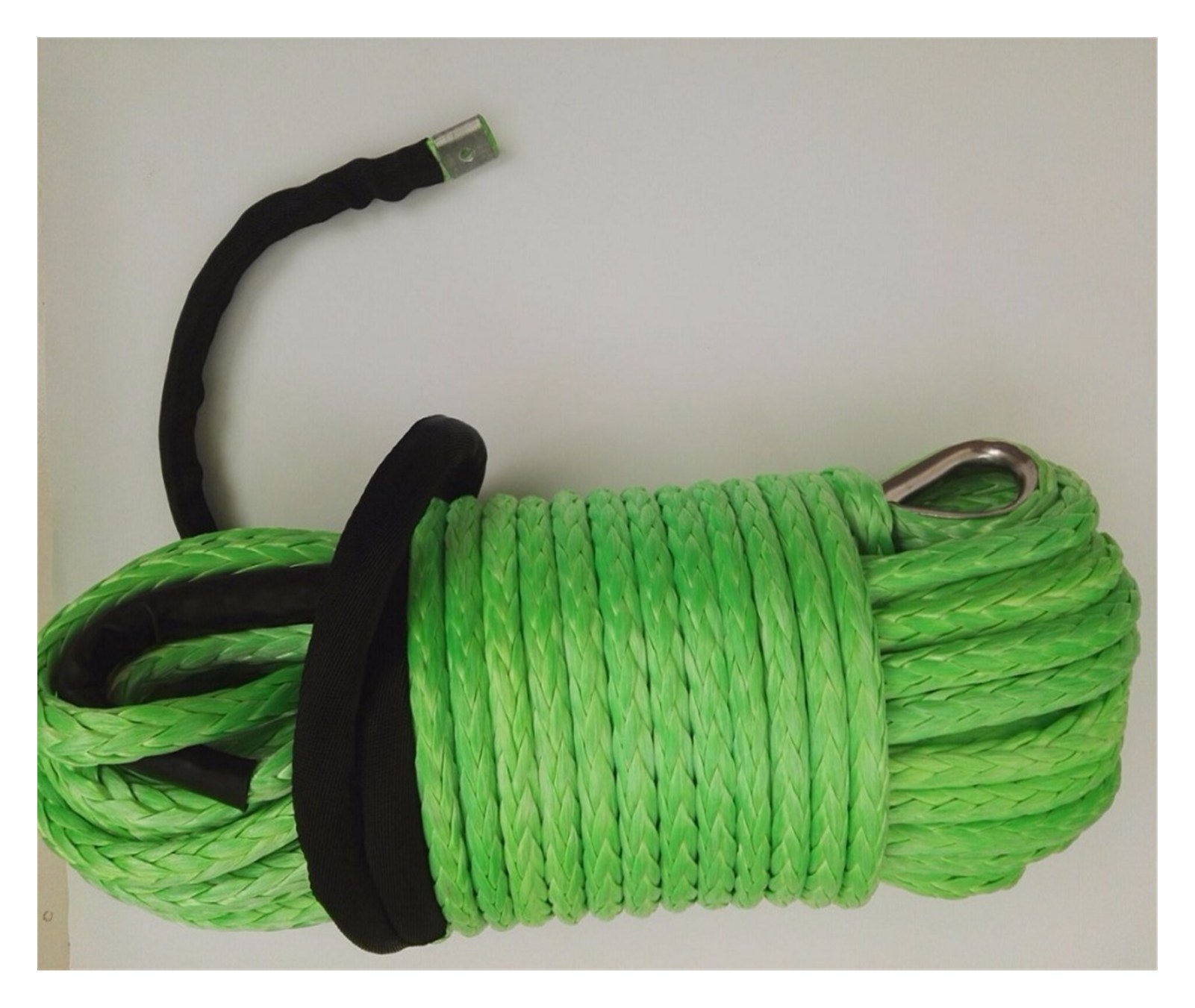 12mm*45m Green Synthetic Winch Rope,Winch Rope with Thimble,Off Road ...