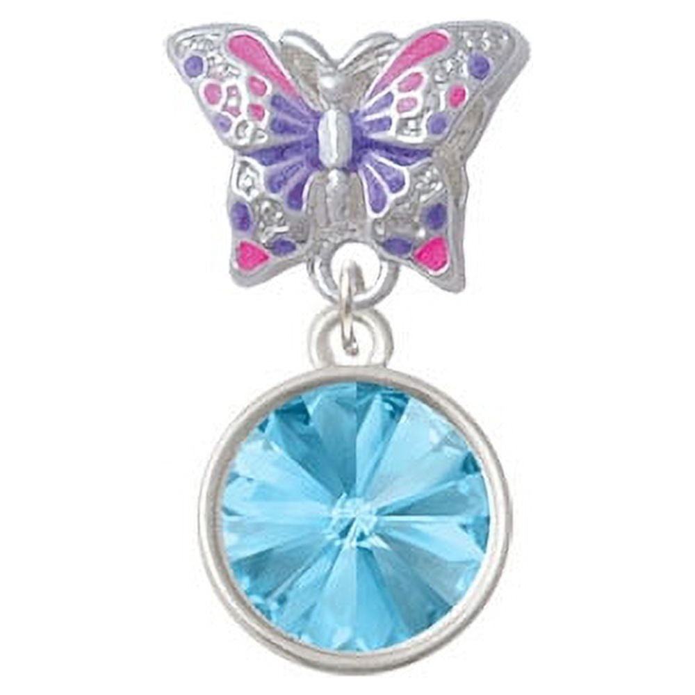 12mm Crystal Rivoli - Hot Blue - Butterfly Charm Bead - Walmart.com