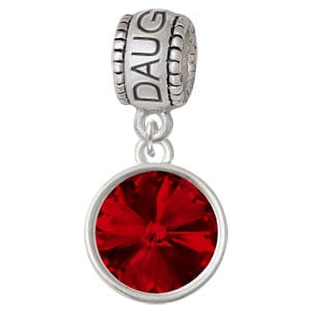 12mm Crystal Rivoli - Maroon - Daughter Charm Bead - Walmart.com