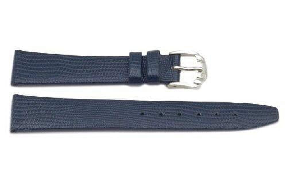 12mm Genuine Leather Lizard Grain Dark Blue Watch Strap - Walmart.com