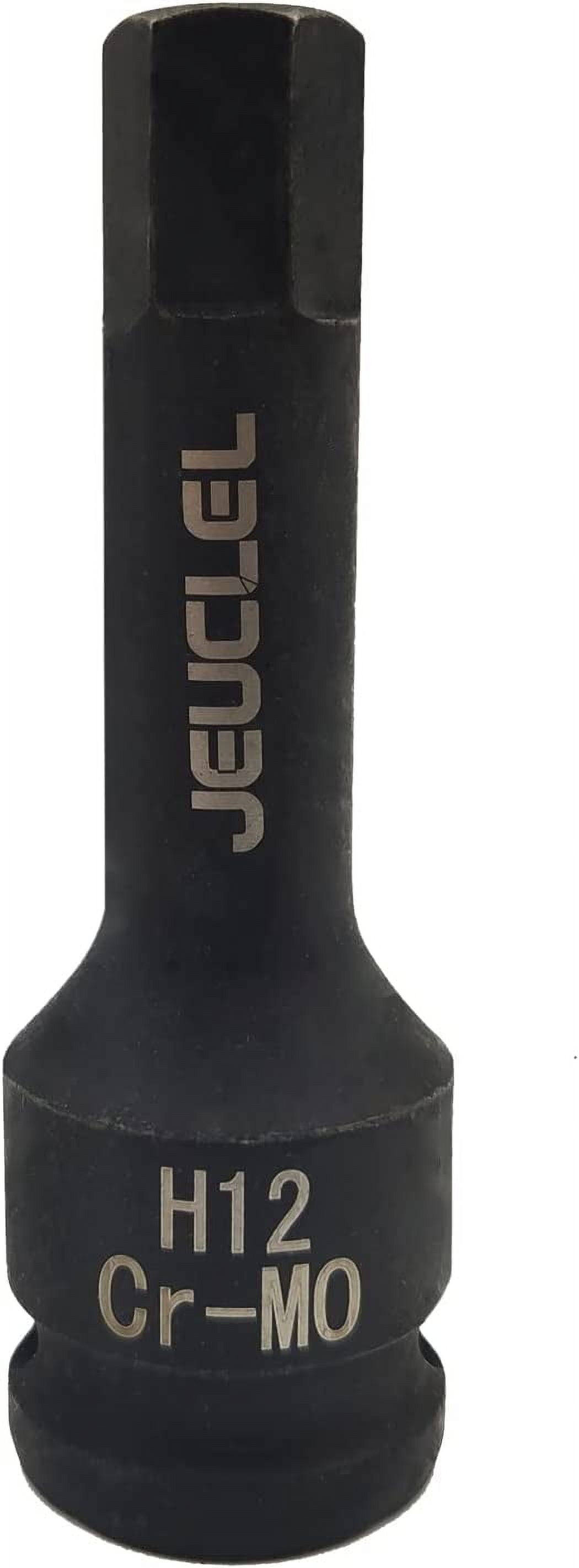 12mm Hex Impact Bit Socket, H12 1/2-Inch Impact Drive Allen Socket, Cr ...