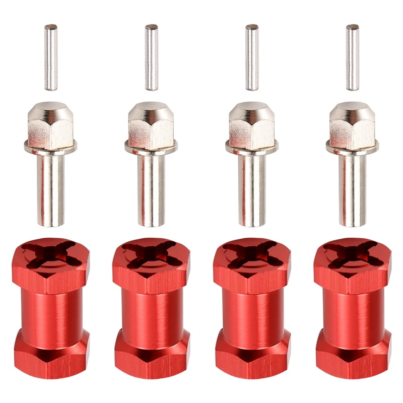 12mm Hex Wheel Hub Adaptor 20mm Extension Combiner Coupler Red ...
