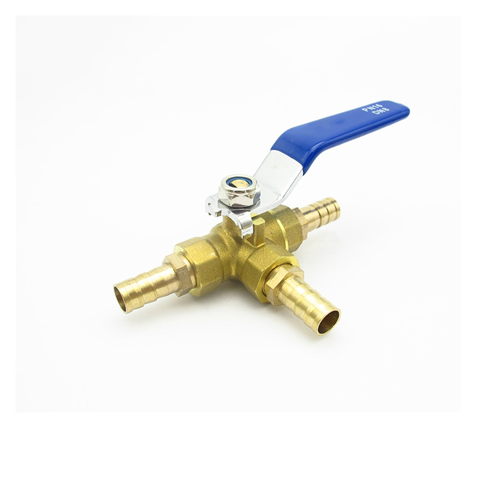 12mm Hose Barb Three Way Tee Type T-Port Brass Ball Valve ,Solid ...