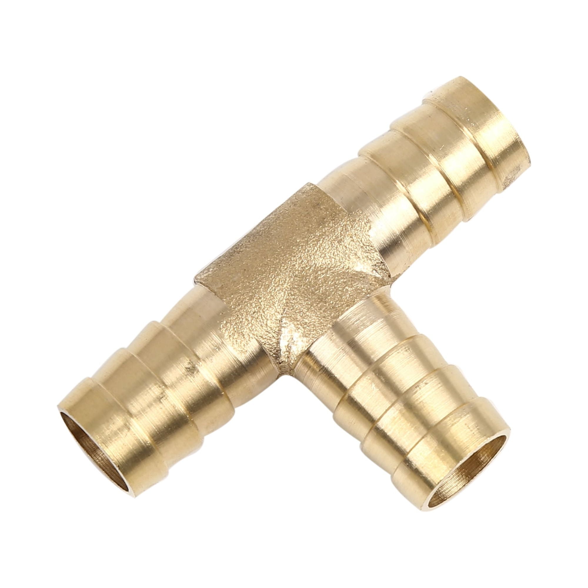 12mm Hose Barbed Brass 3 Way Tee Connector Thread Joiner Adapter for Fuel Air Water Gas Oil Pipe ...