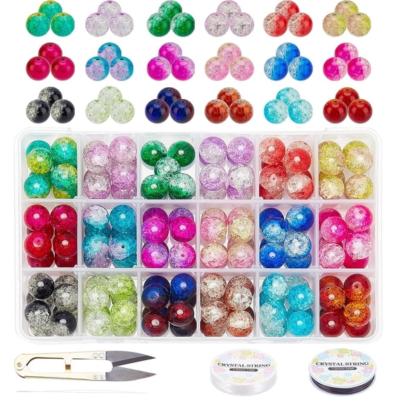 12mm Lampwork Glass Beads 144pcs Round Handcrafted Loose Beads with ...