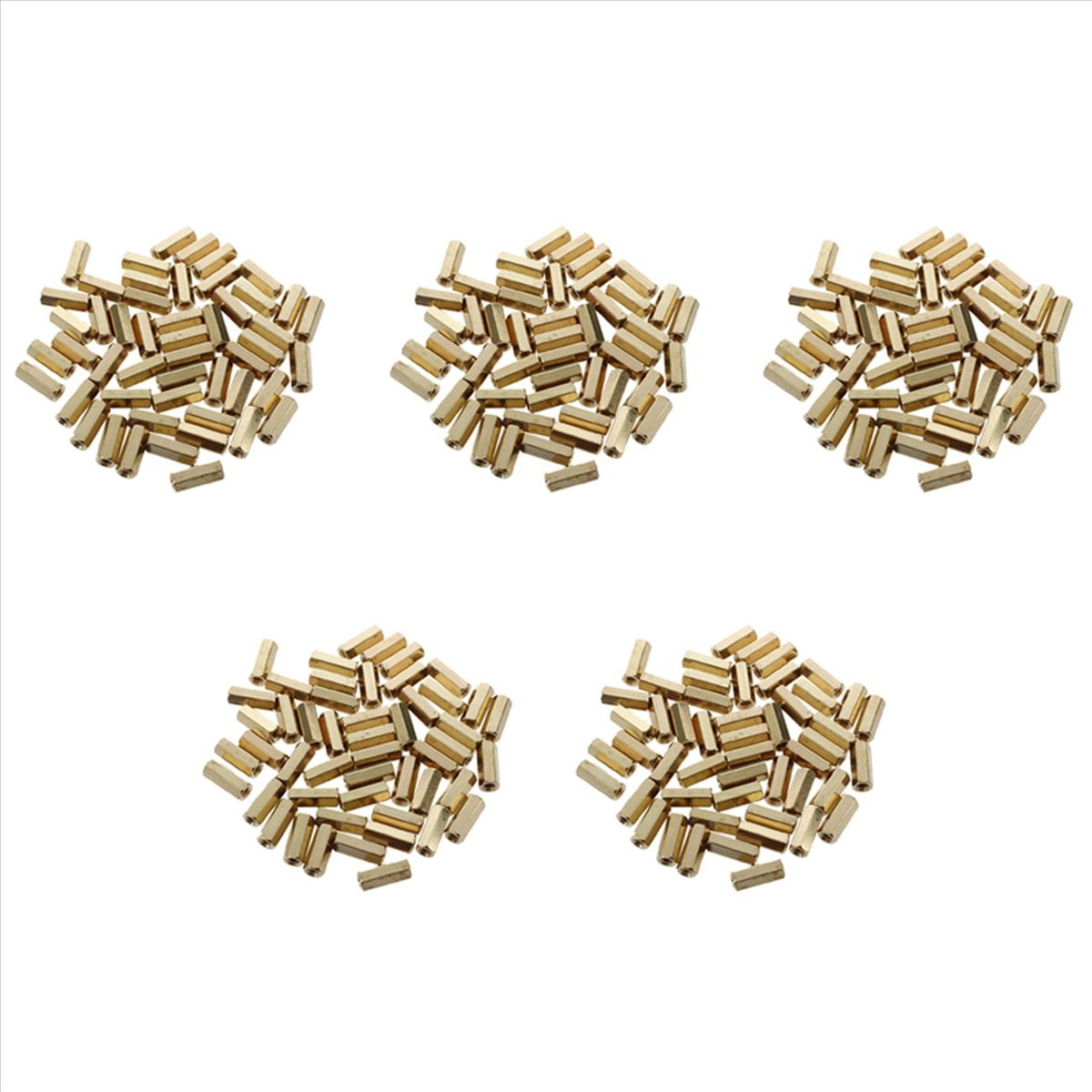 12mm Long Metal Hexagonal M3 Female Thread PCB Standoff Spacers 250 Pcs ...