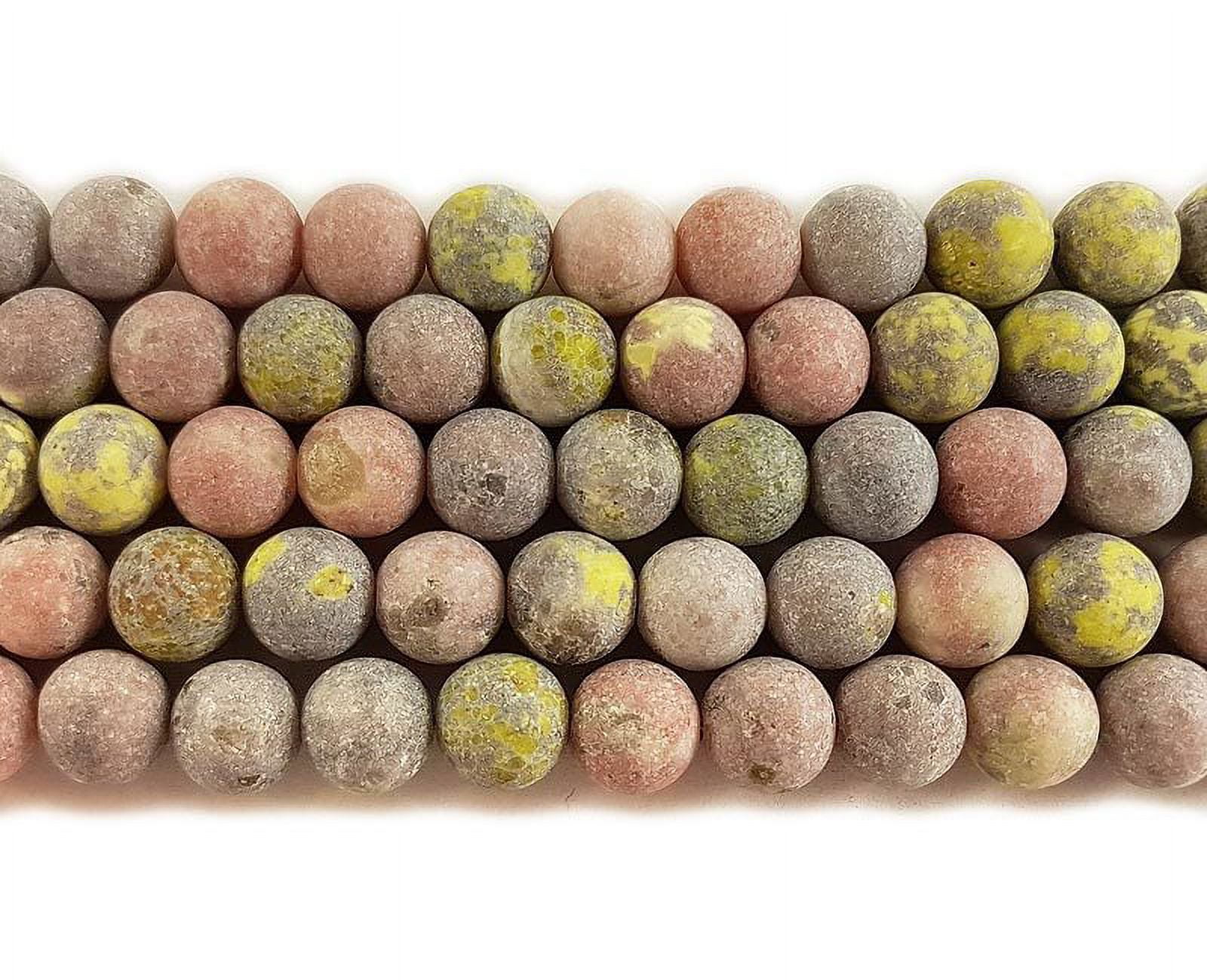 12mm Plum Flower Jasper Matte Round Beads Genuine Gemstone Natural ...