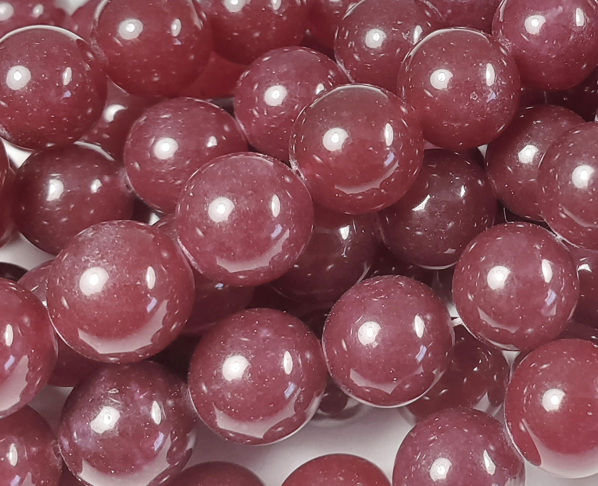 12mm Red Cherry Jade Round Beads Genuine Gemstone Natural Jewelry ...