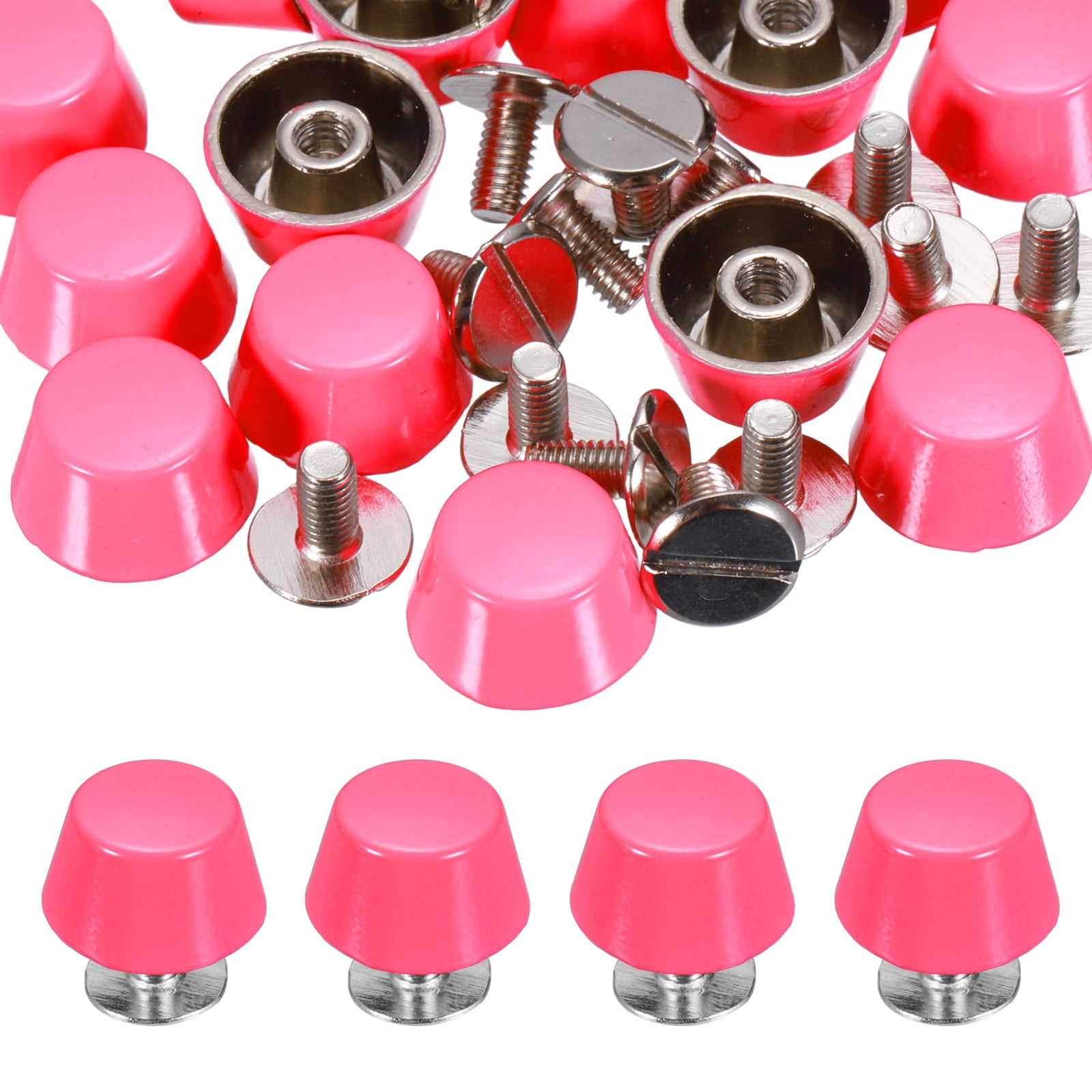 12mm Screw Back Rivets Stud, 15 Sets Purse Handbag Feet Round Flat ...