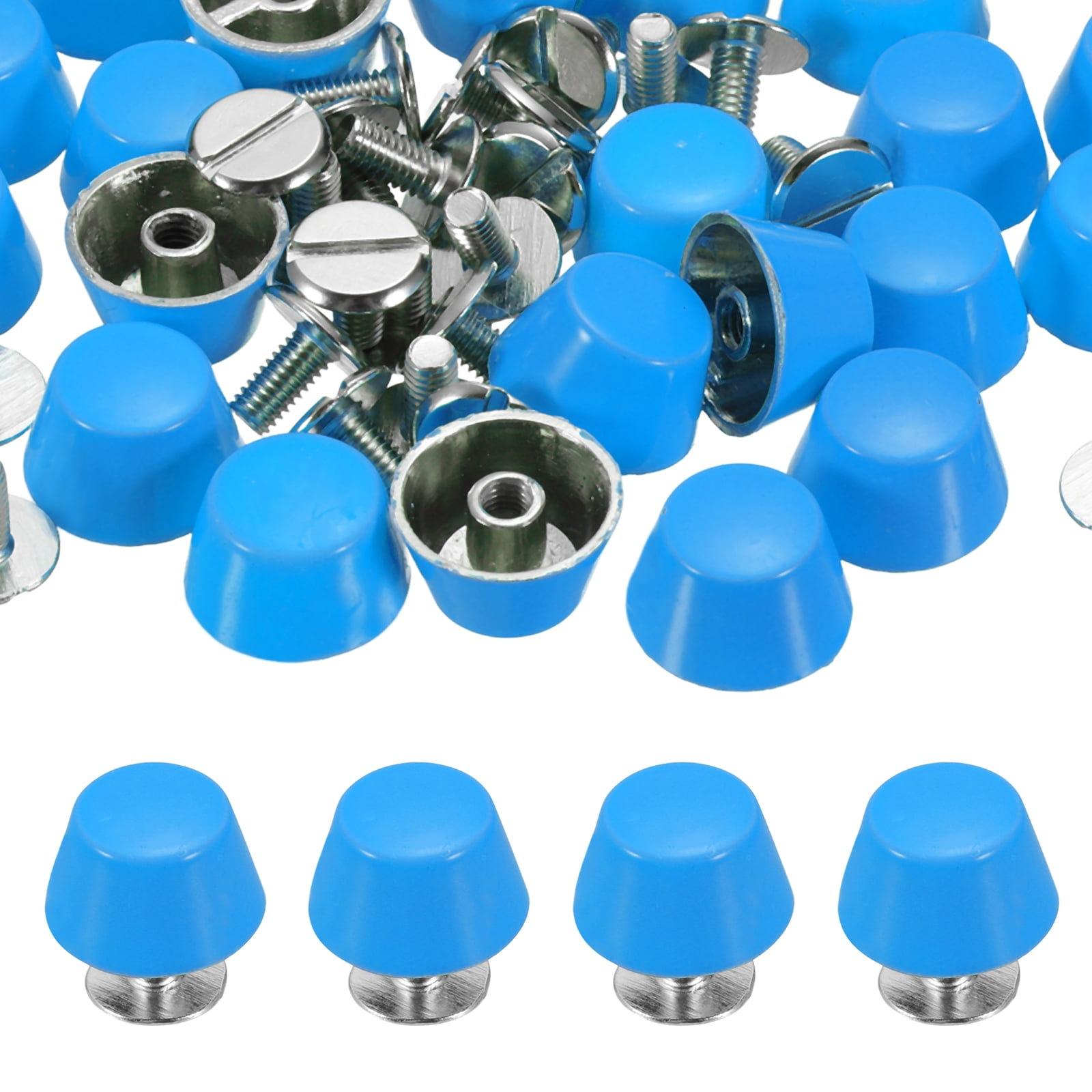 12mm Screw Back Rivets Stud, 25 Sets Purse Handbag Feet Round Flat ...
