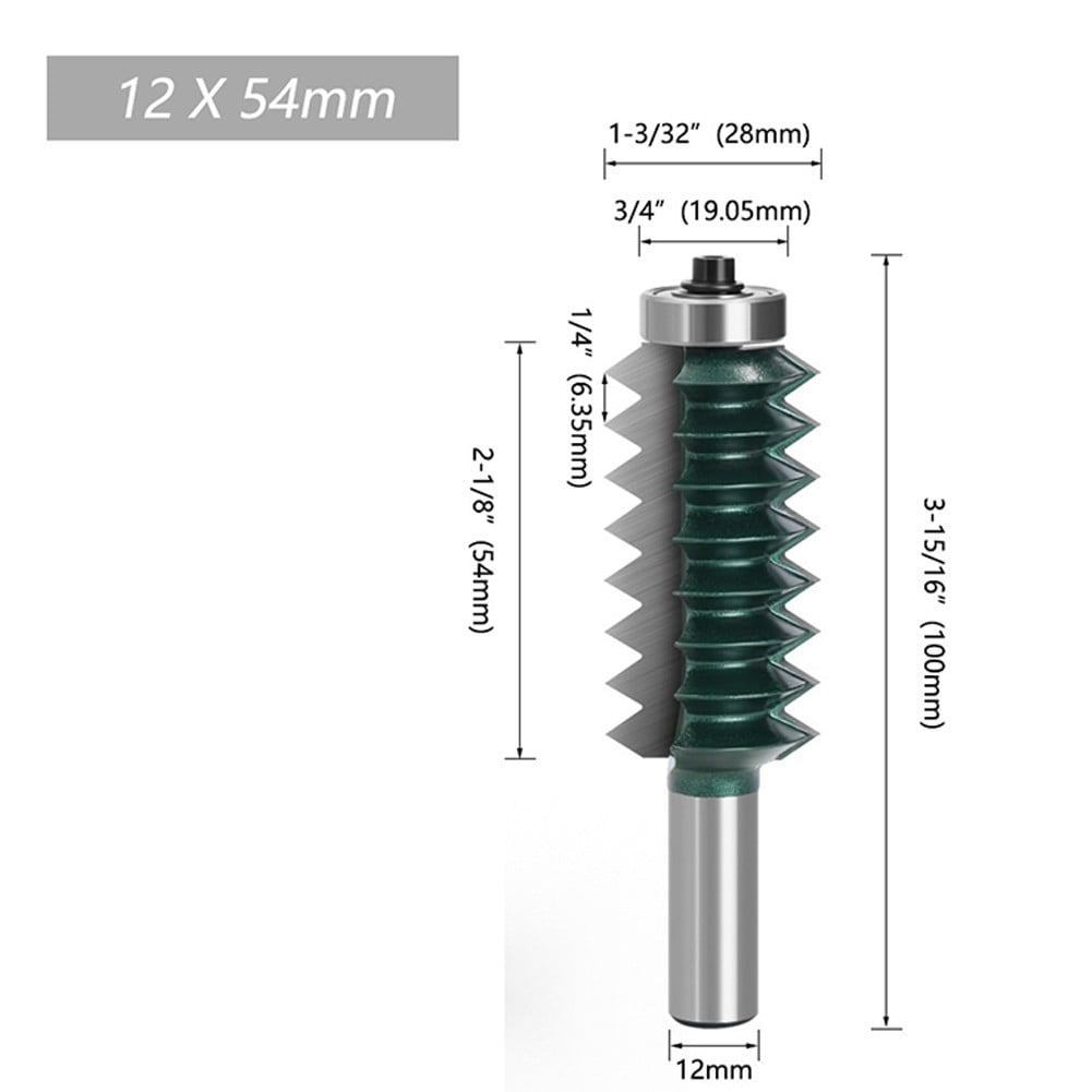 12mm Shank Milling Cutter Finger Joint Glue Raised Panel V Joint Router ...