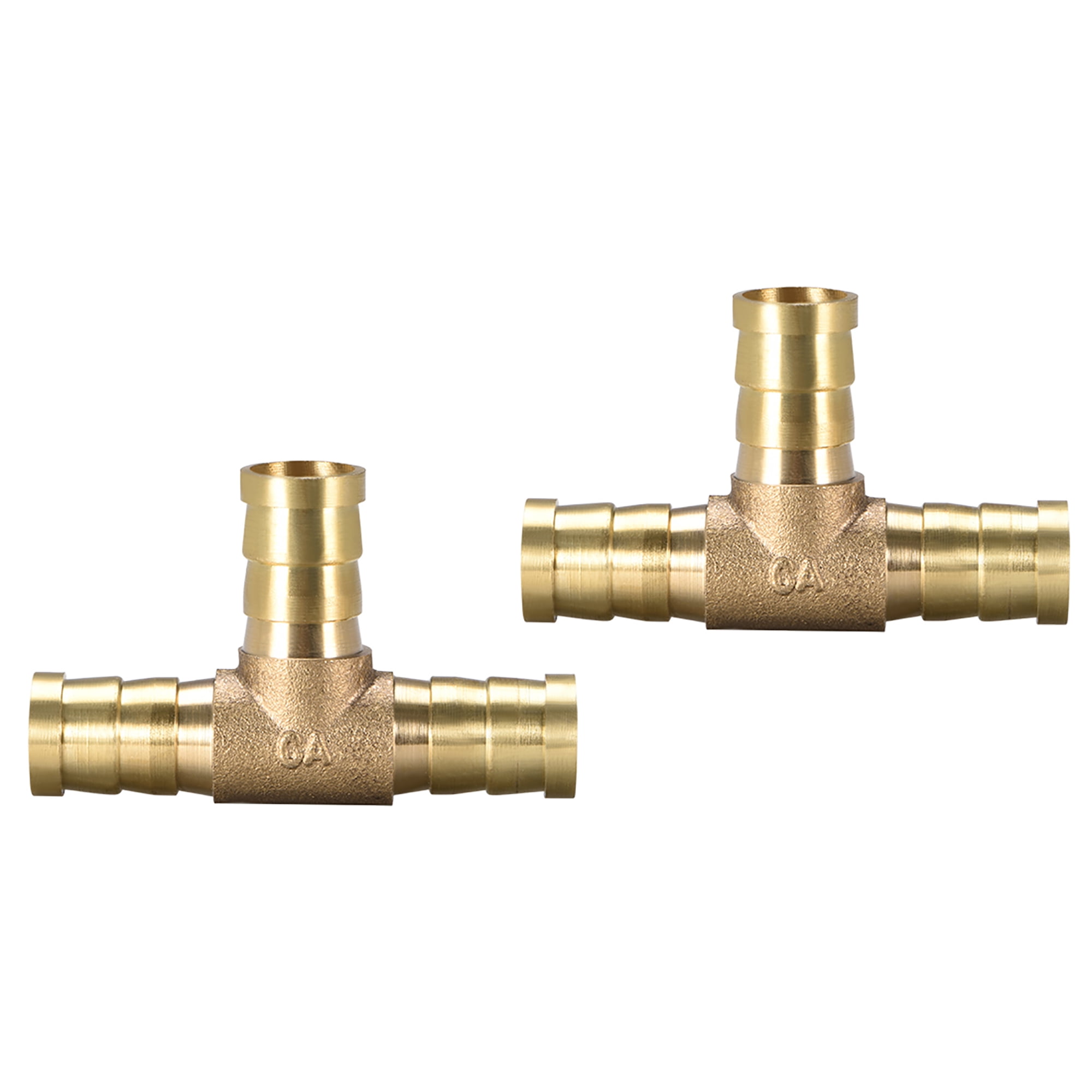 12mm or 1/2" ID Brass Barb Splicer Fitting,T-Shaped 3Way,Barb Hose ...