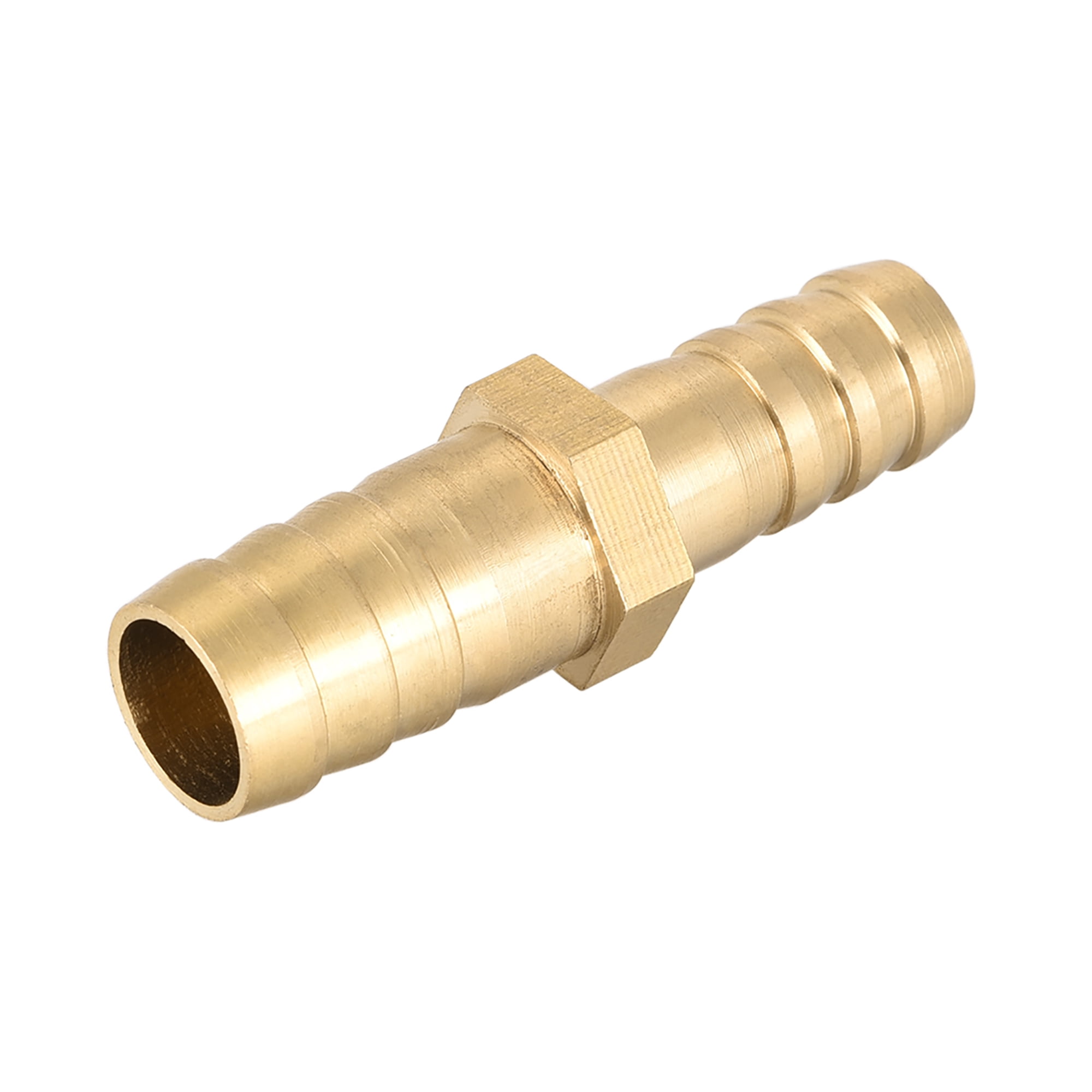 12mm to 10mm Hose ID Brass Reducer Barb Hose Fitting Straight Connector ...