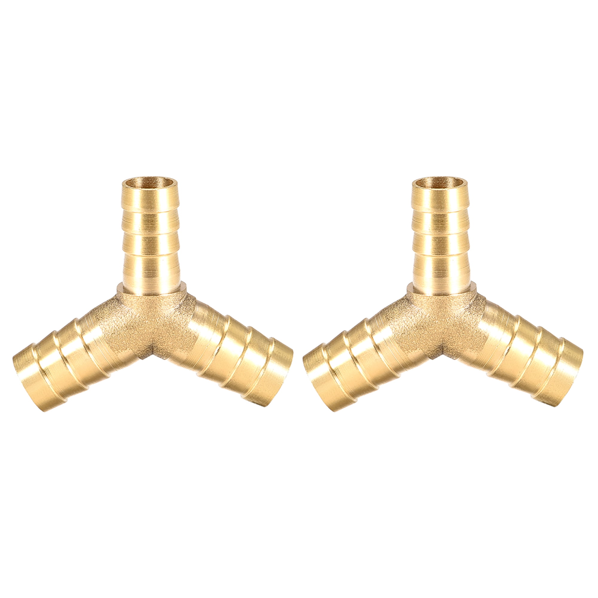 12mm x 10mm x 12mm Hose ID Brass Reducer Barb Fitting Y-Shaped 3 Way ...