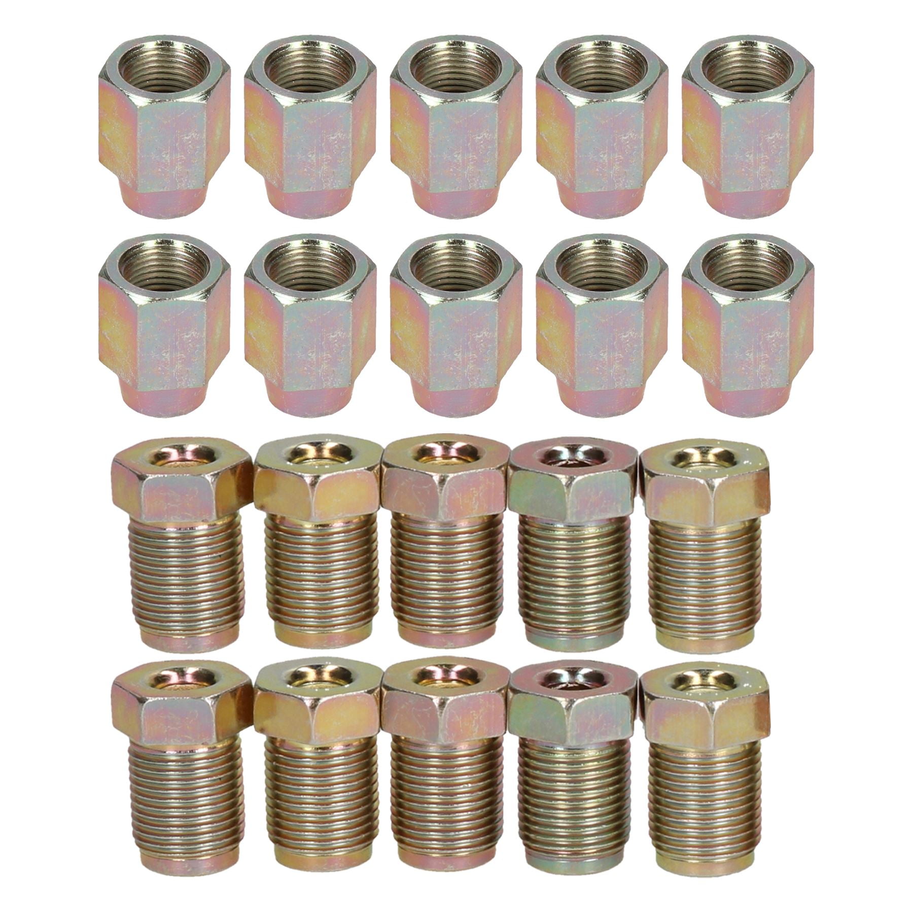 12mm x 1mm Male and Female Steel Brake Pipe Fittings for 3/16" Pipe 20 ...