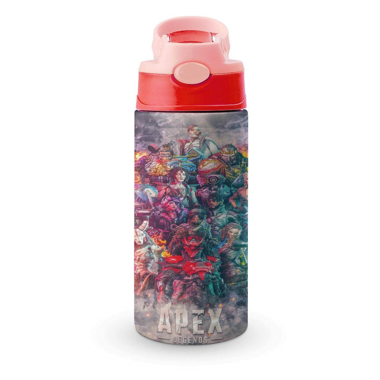 12oz Apex Legends Water Bottle with Straw Lid Insulated Cartoon ...