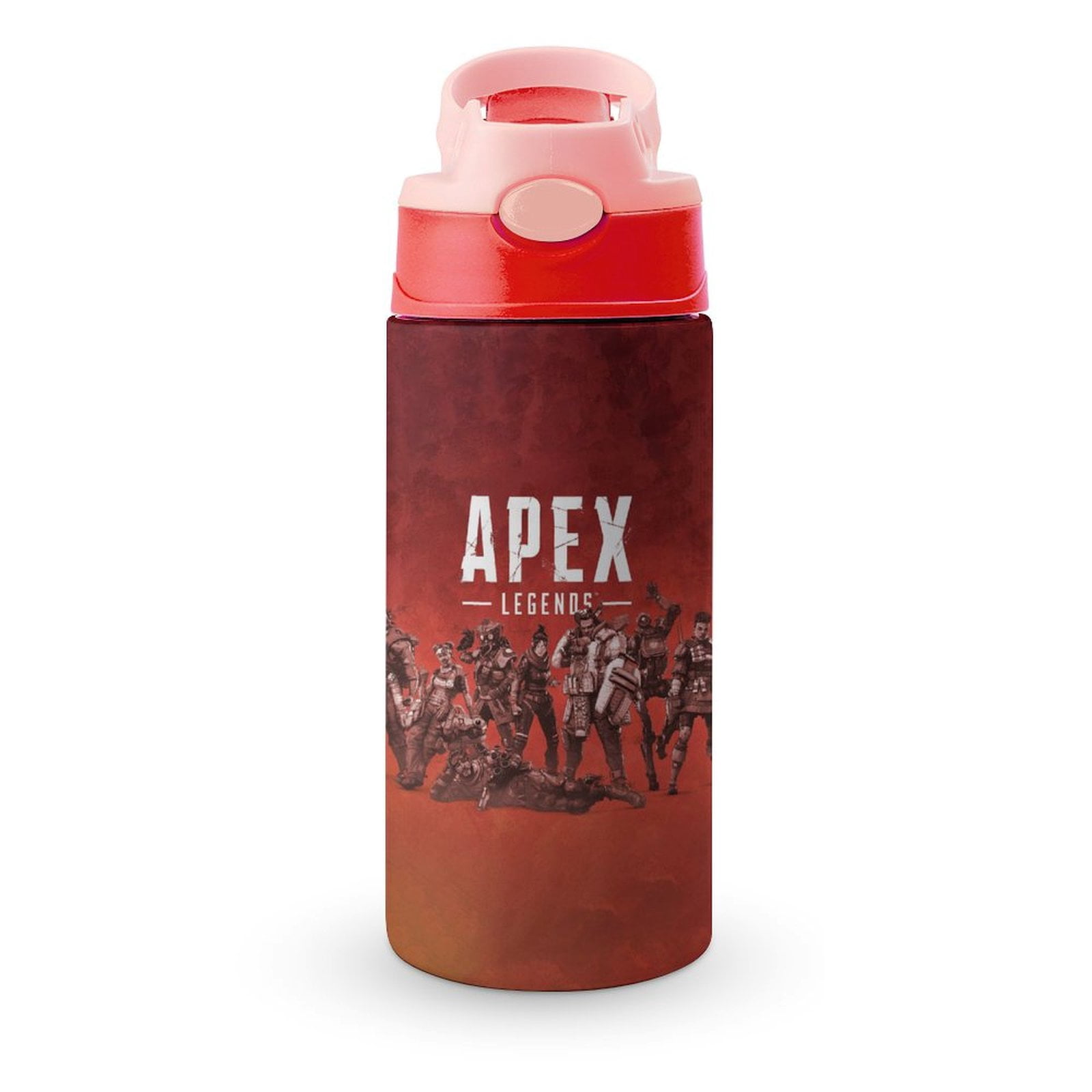 12oz Apex Legends Water Bottle with Straw Lid Insulated Cartoon ...