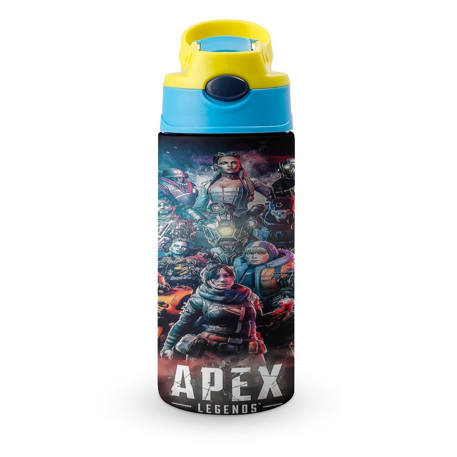 12oz Apex Legends Water Bottle with Straw Lid Insulated Cartoon ...