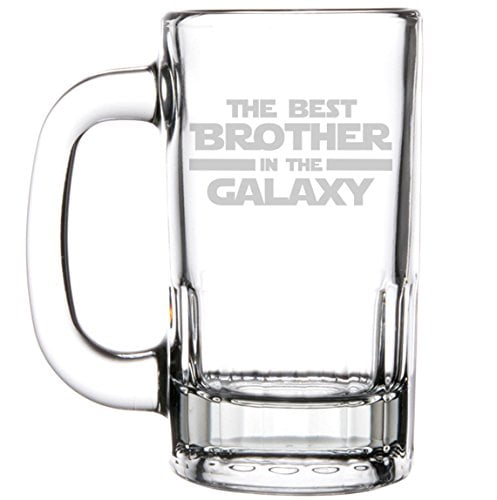 12oz Beer Mug Stein Glass Best Brother In The Galaxy - Walmart Business ...