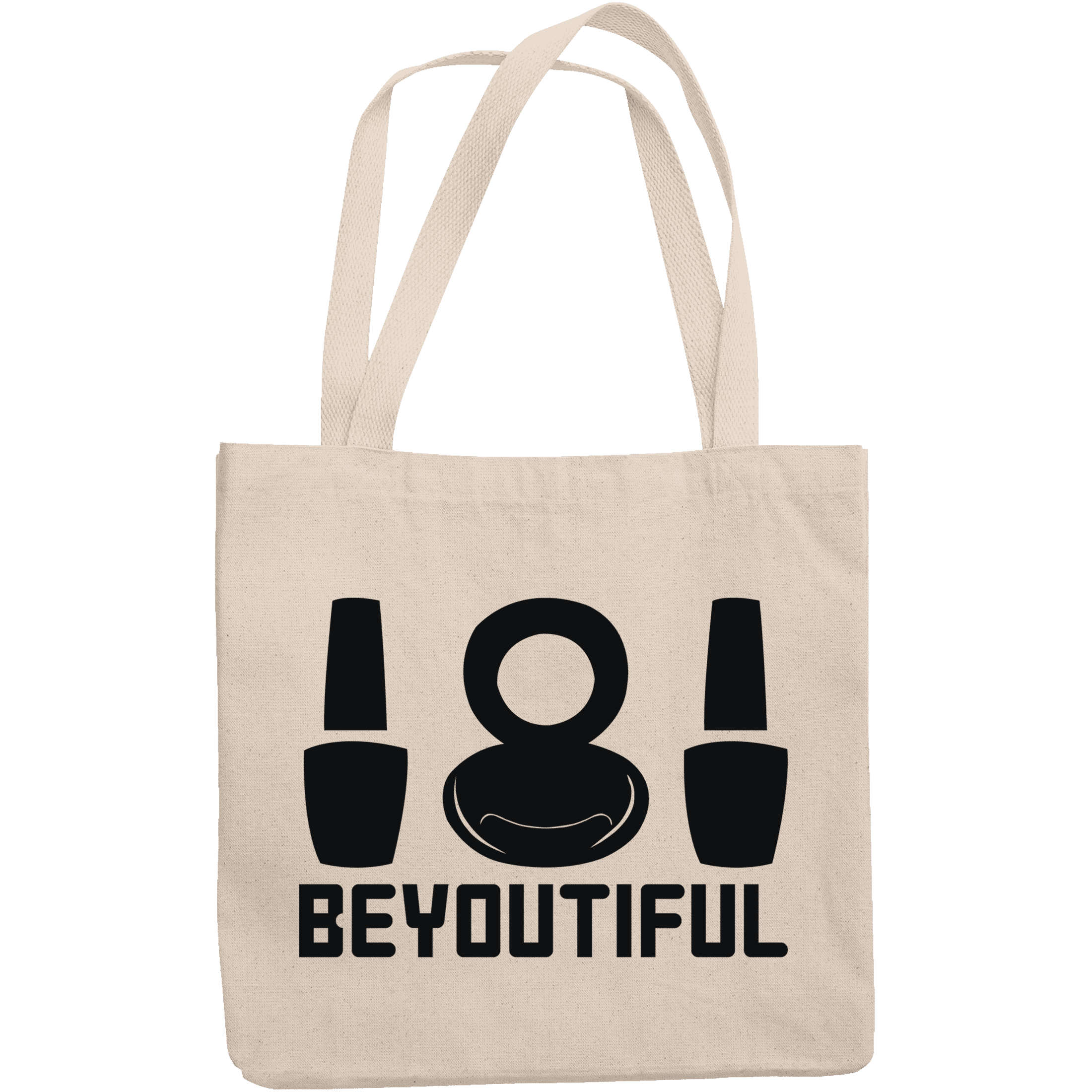 12oz Canvas Tote Bag - Beyoutiful, Beautiful Pun - Beauty Themed Merch ...