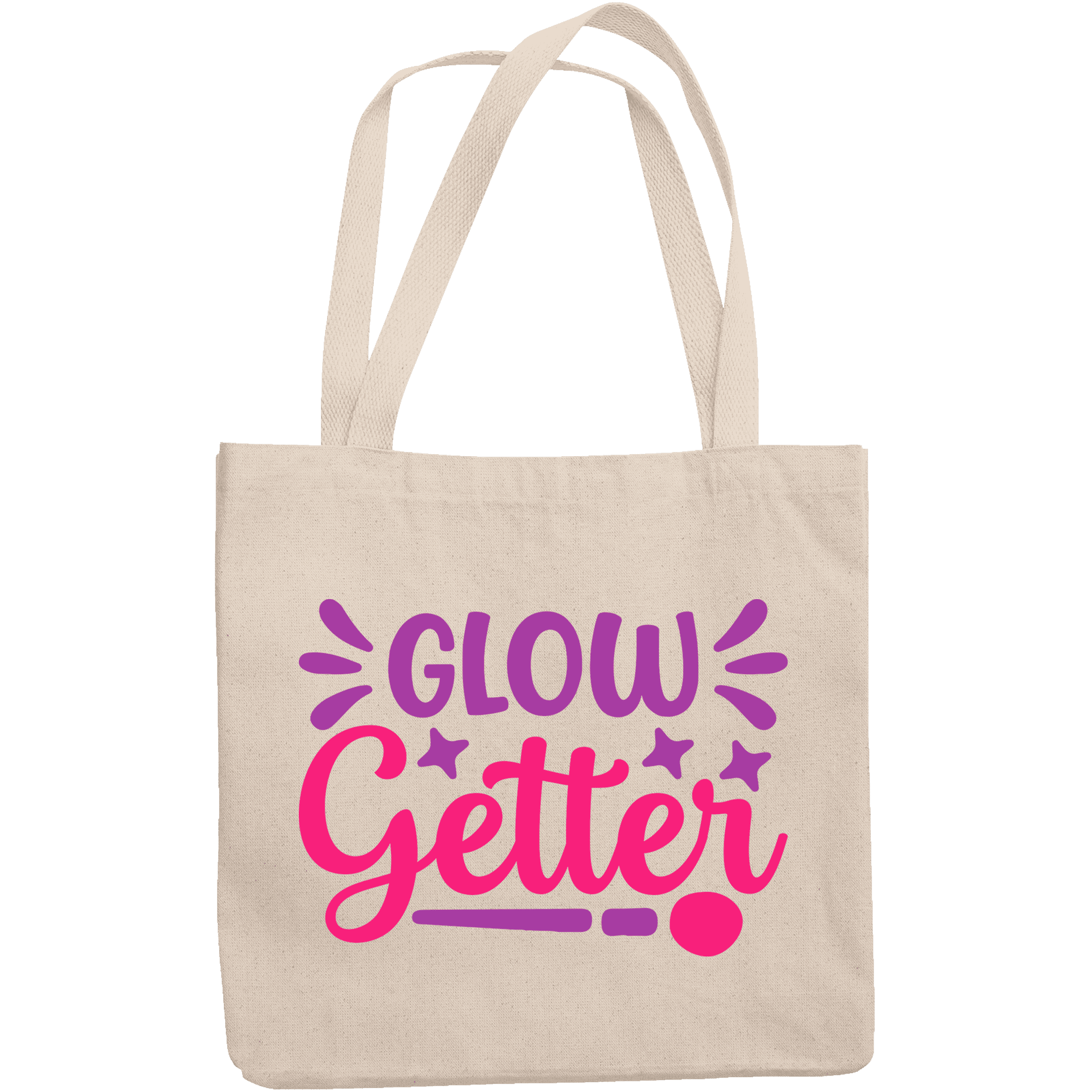 12oz Canvas Tote Bag - Girly Glow Getter - Beauty Themed Merch for ...