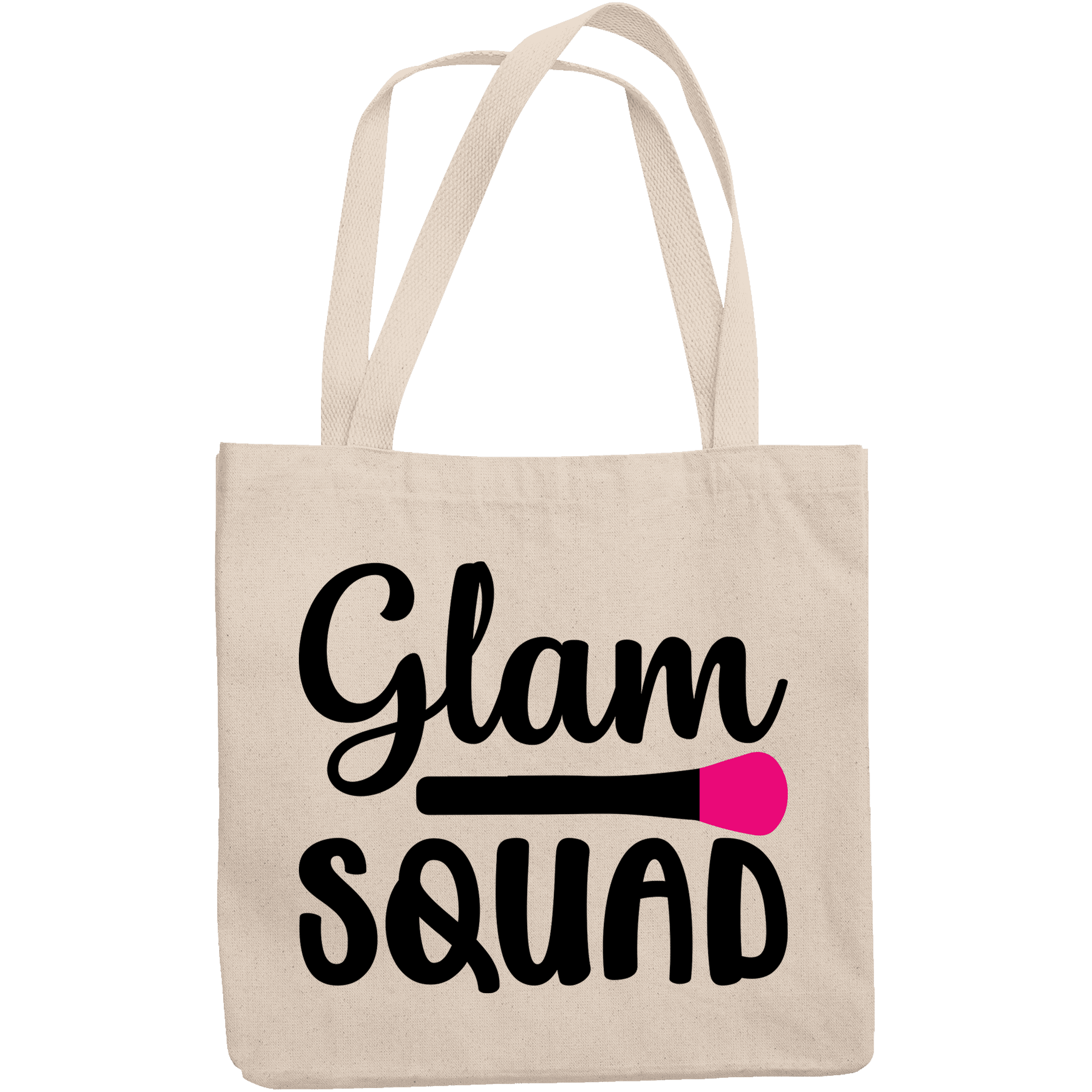 12oz Canvas Tote Bag - Glam Squad - Beauty Themed Merch for Makeup ...