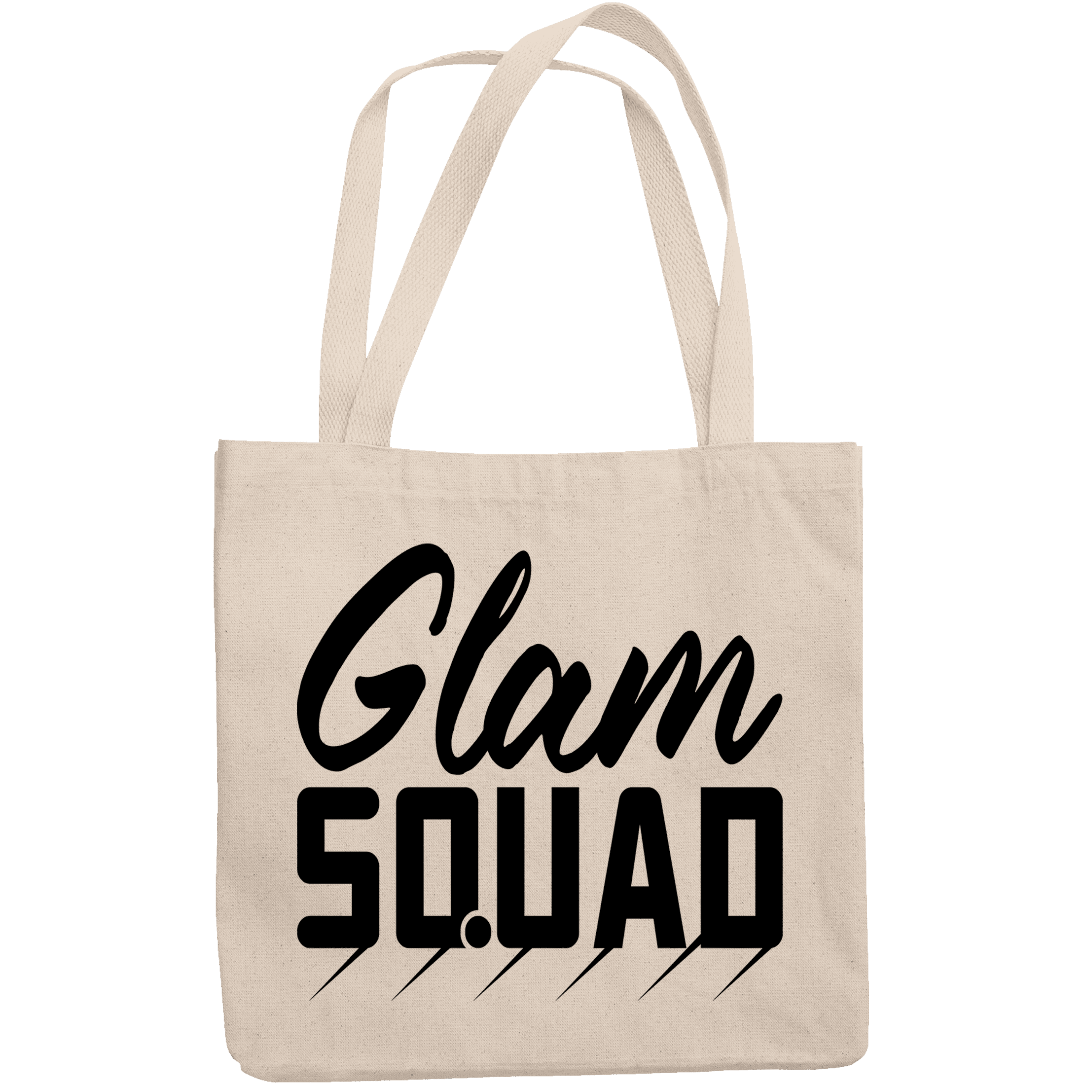 12oz Canvas Tote Bag - Glam Squad, Glamorous Friends Quote - Beauty ...
