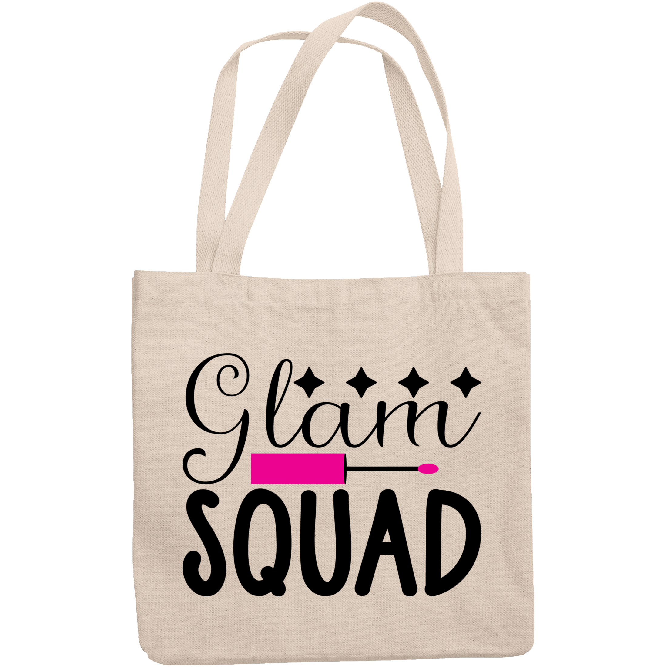 12oz Canvas Tote Bag - Glam Squad, Glamorous Group Name - Beauty Themed ...