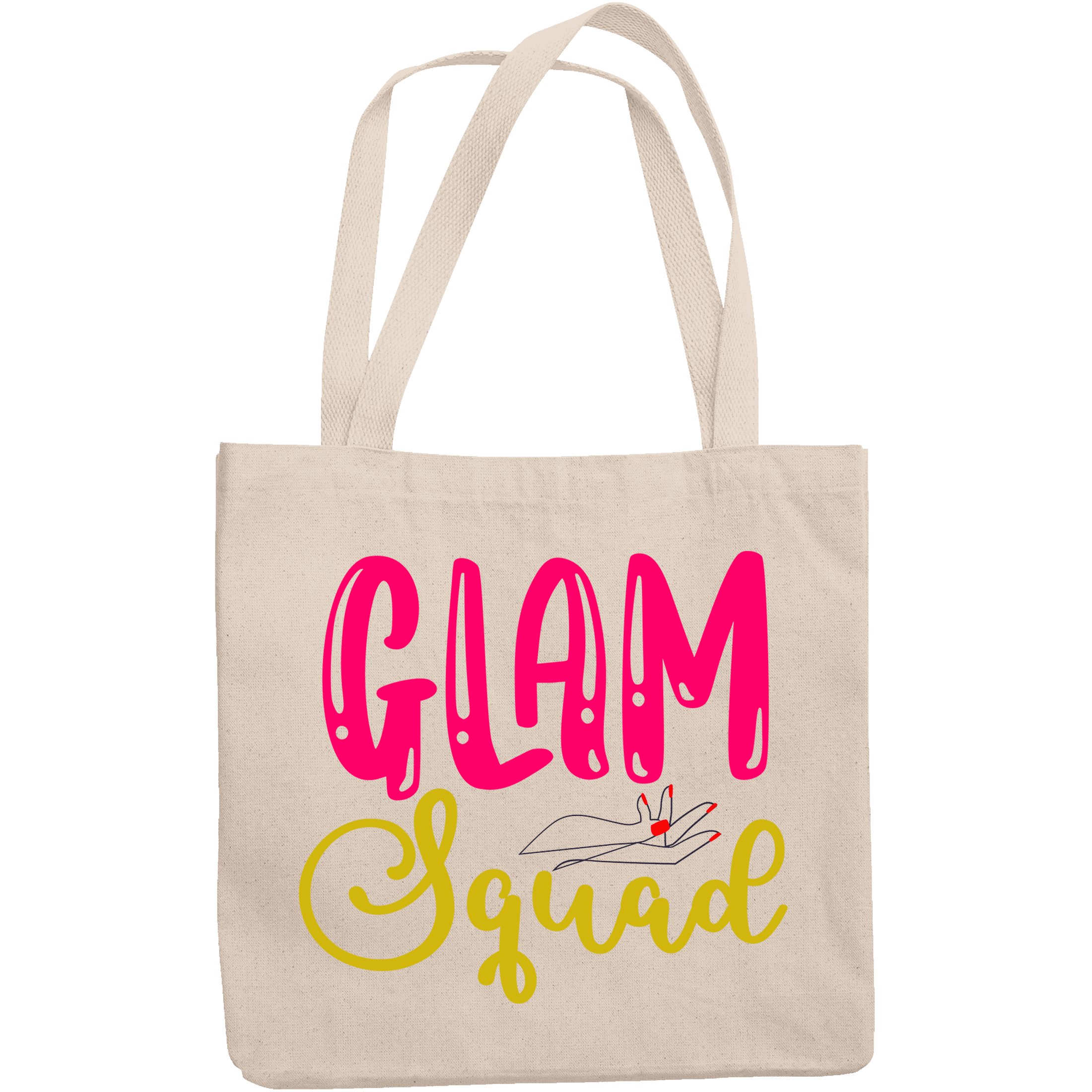 12oz Canvas Tote Bag - Glam Squad, Term for a Team of Glamorous People ...