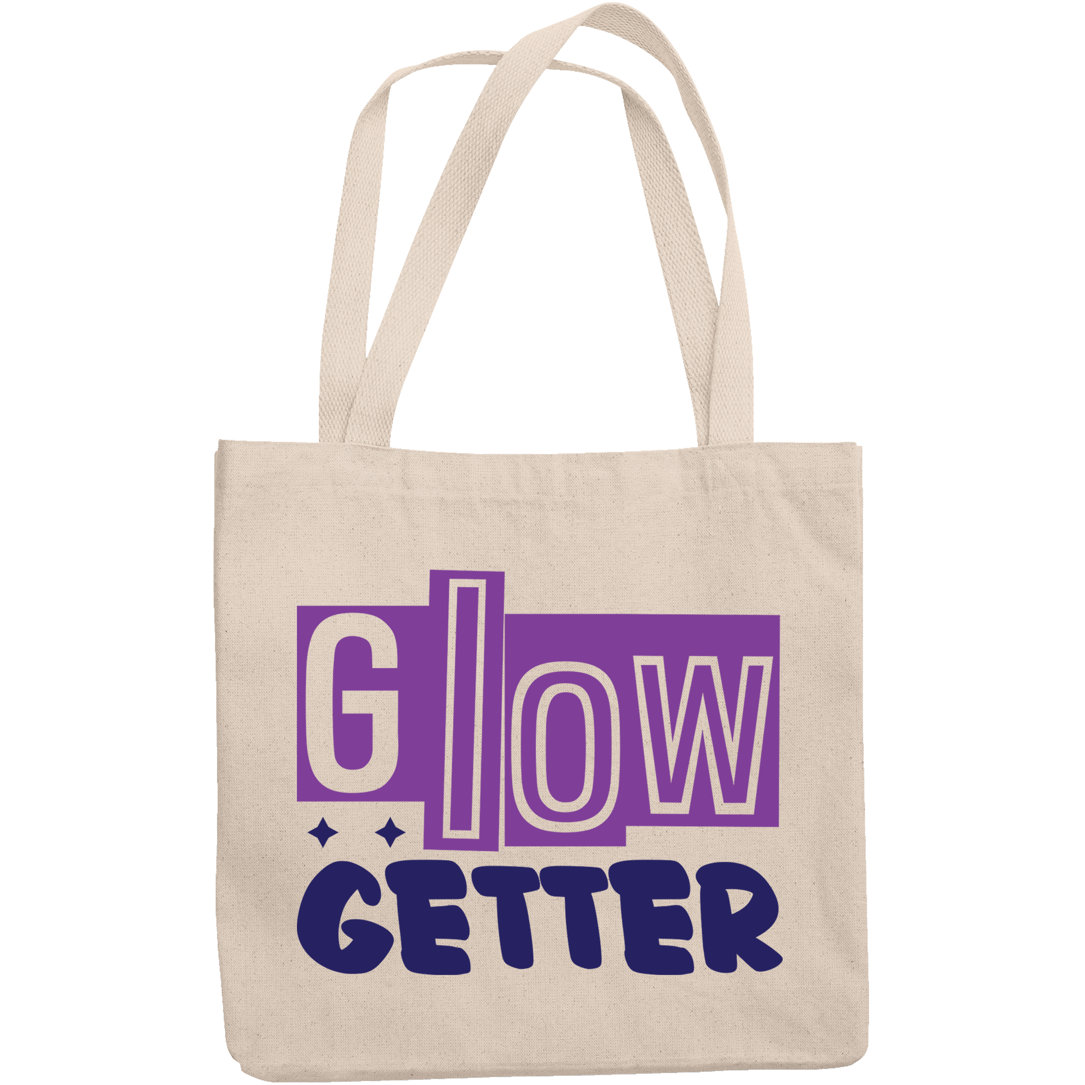 12oz Canvas Tote Bag - Glow Getter, Name for Goal-Achiever Beautiful ...