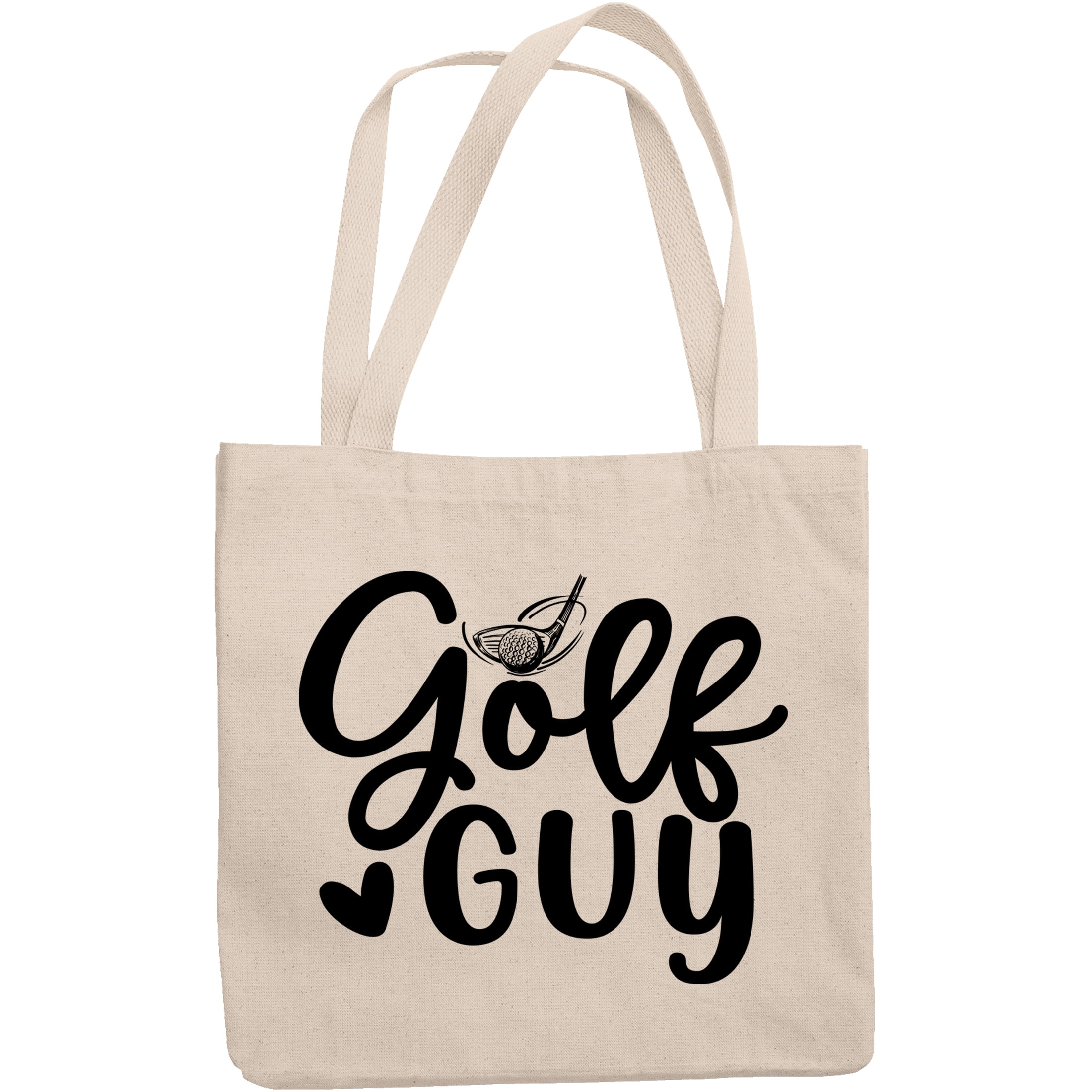 12oz Canvas Tote Bag - Golf Guy with a Club Hitting a Ball, Golf Player ...