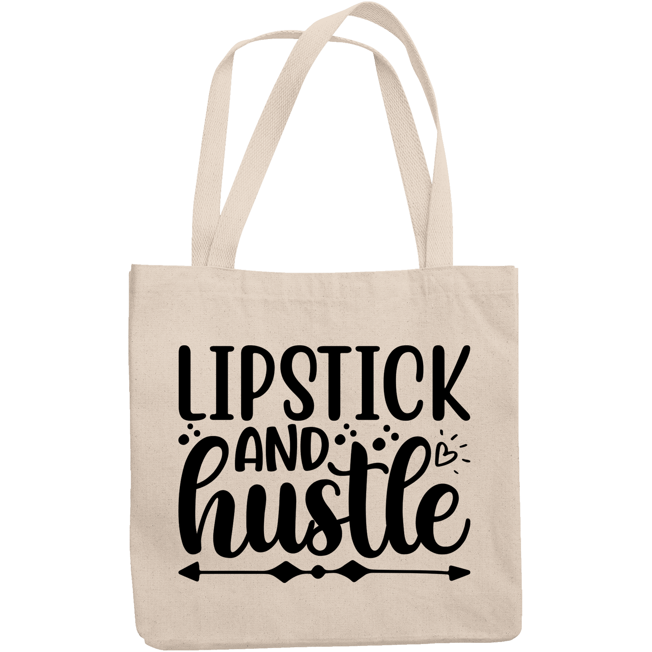 12oz Canvas Tote Bag - Lipstick and Hustle, Makeup Artist's Quote ...