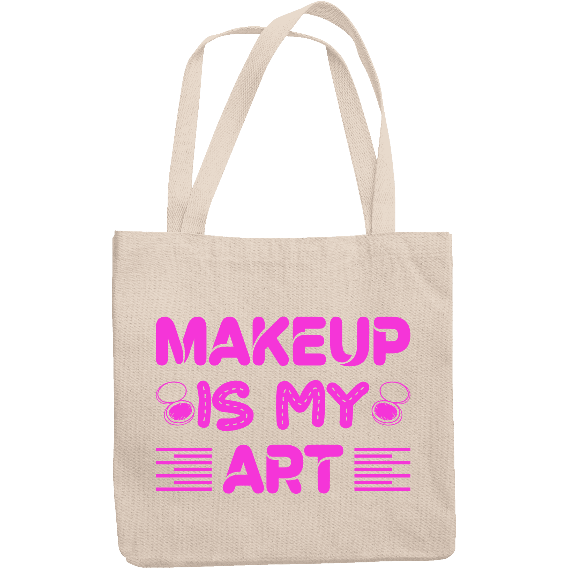 12oz Canvas Tote Bag - Makeup Is My Art with Compact Mirror Design ...