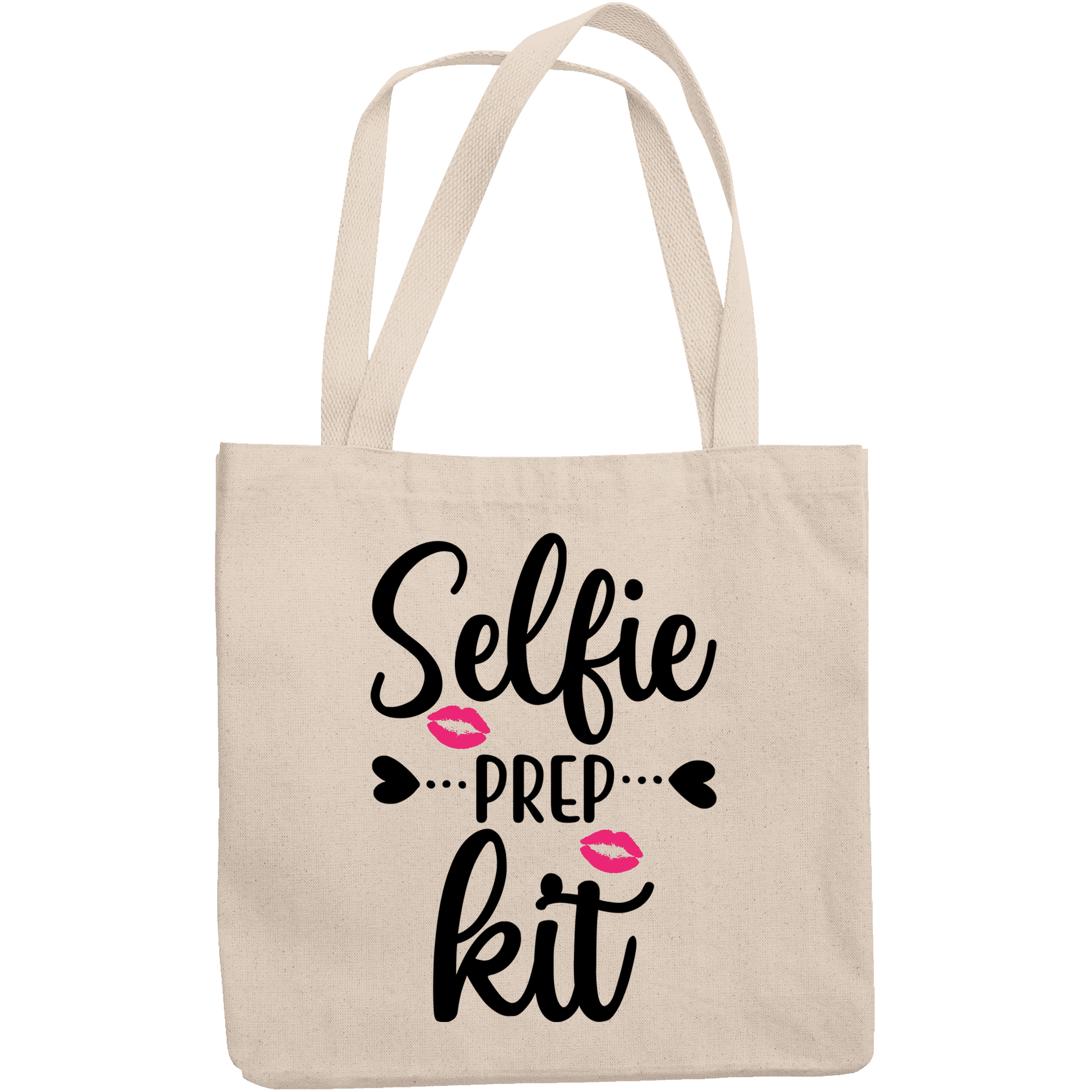 12oz Canvas Tote Bag - Selfie Prep Kit, Term for Cosmetics Bag with ...